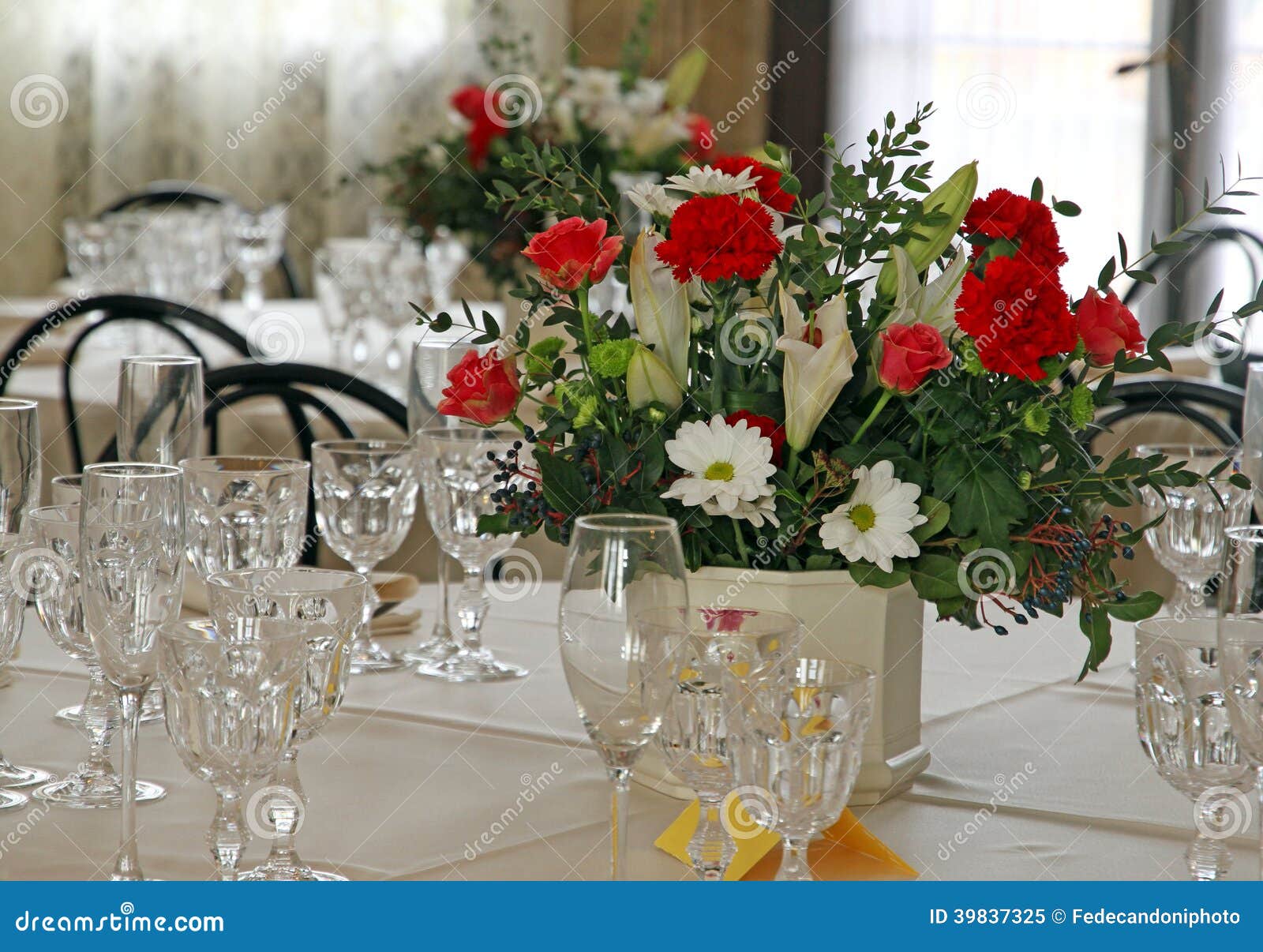 Table Set for the Celebration of the Wedding Ceremony Stock Image ...
