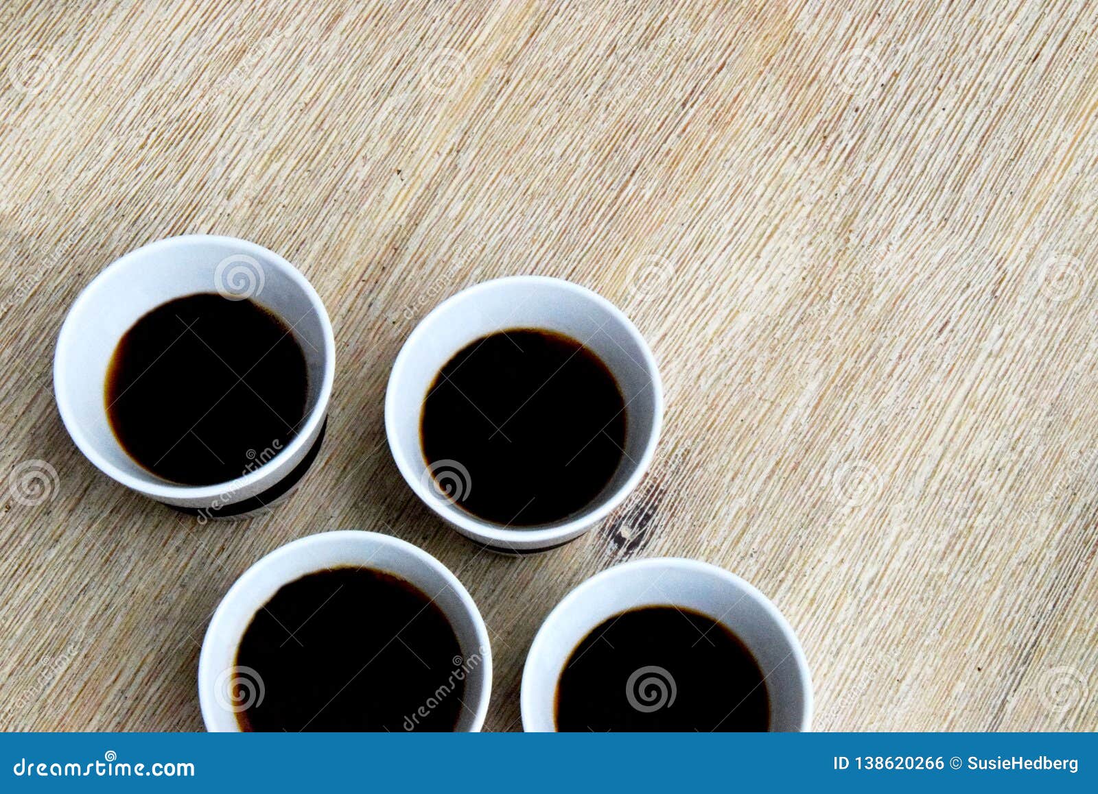 Four cups of coffee stock photo. Image of beverage, mugs - 138620266