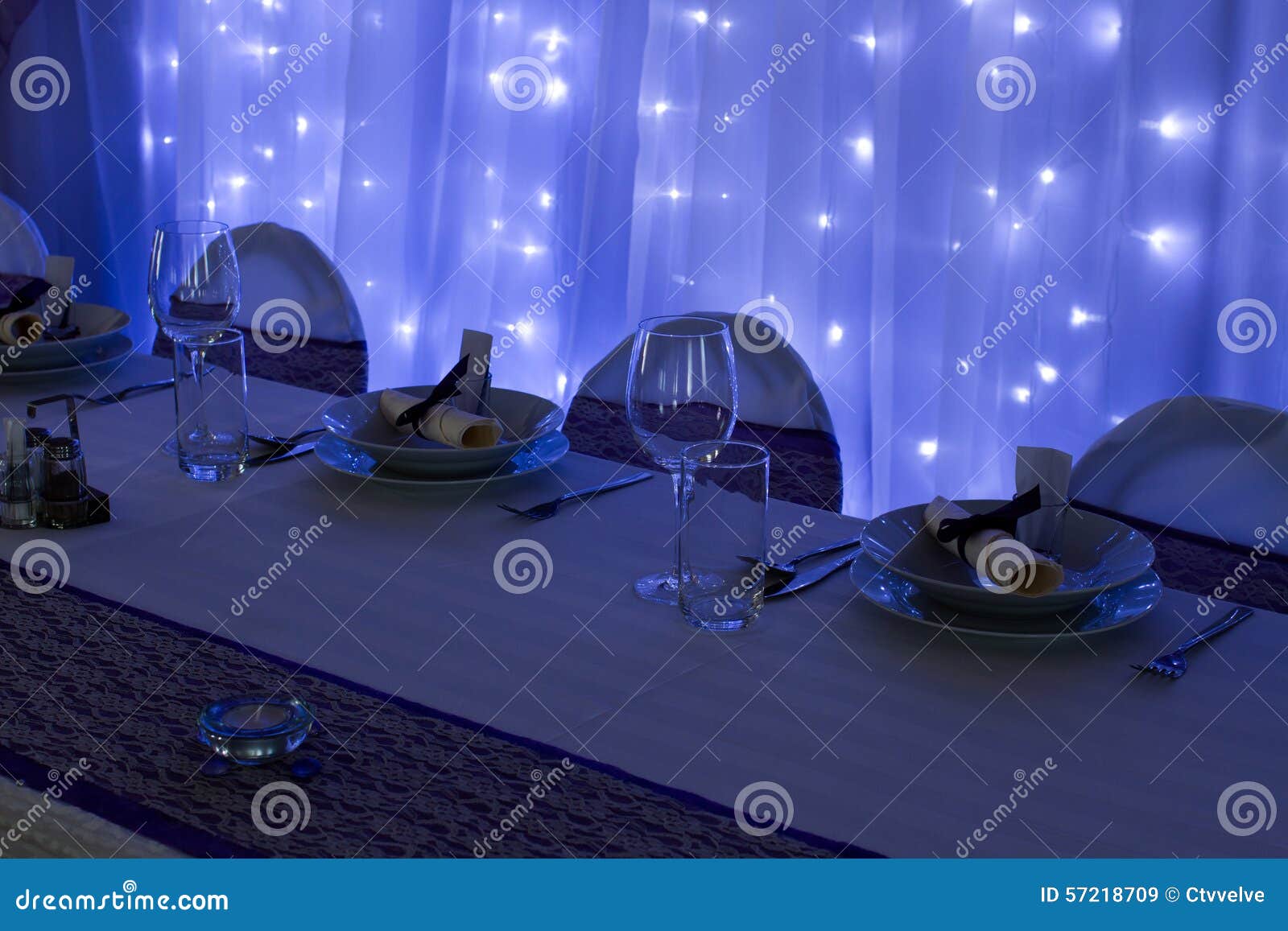Table set with decorations stock image. Image of dinner - 57218709
