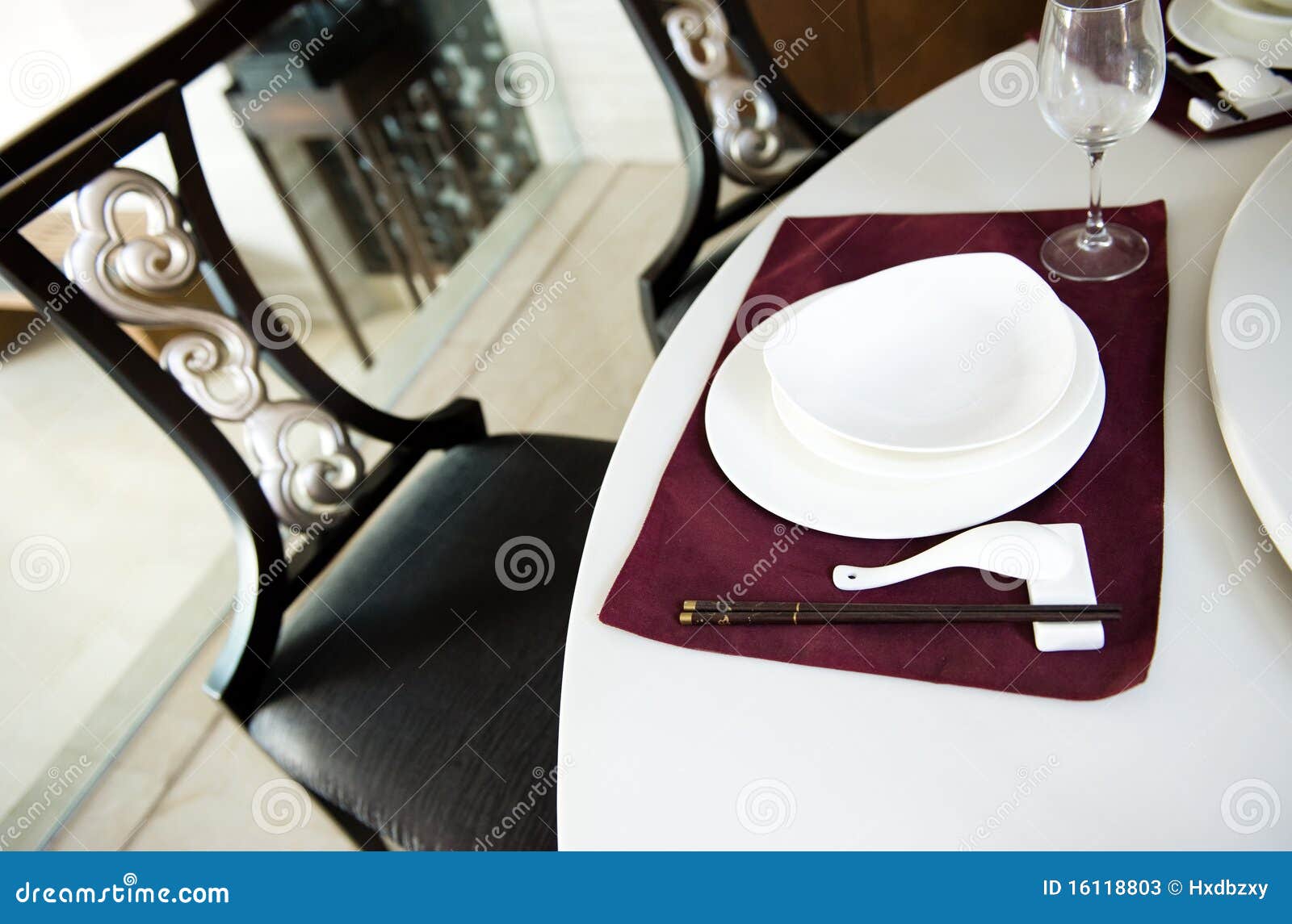 Table set for dinner stock image. Image of glass, arrangement - 16118803