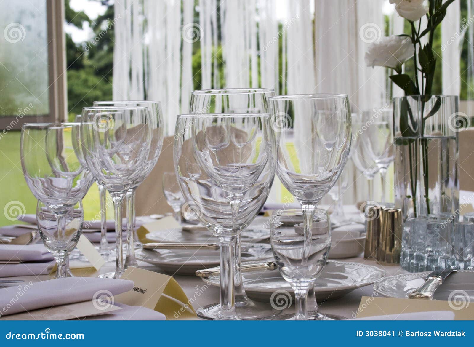 Table set for dinner stock image. Image of plate, fragment - 3038041