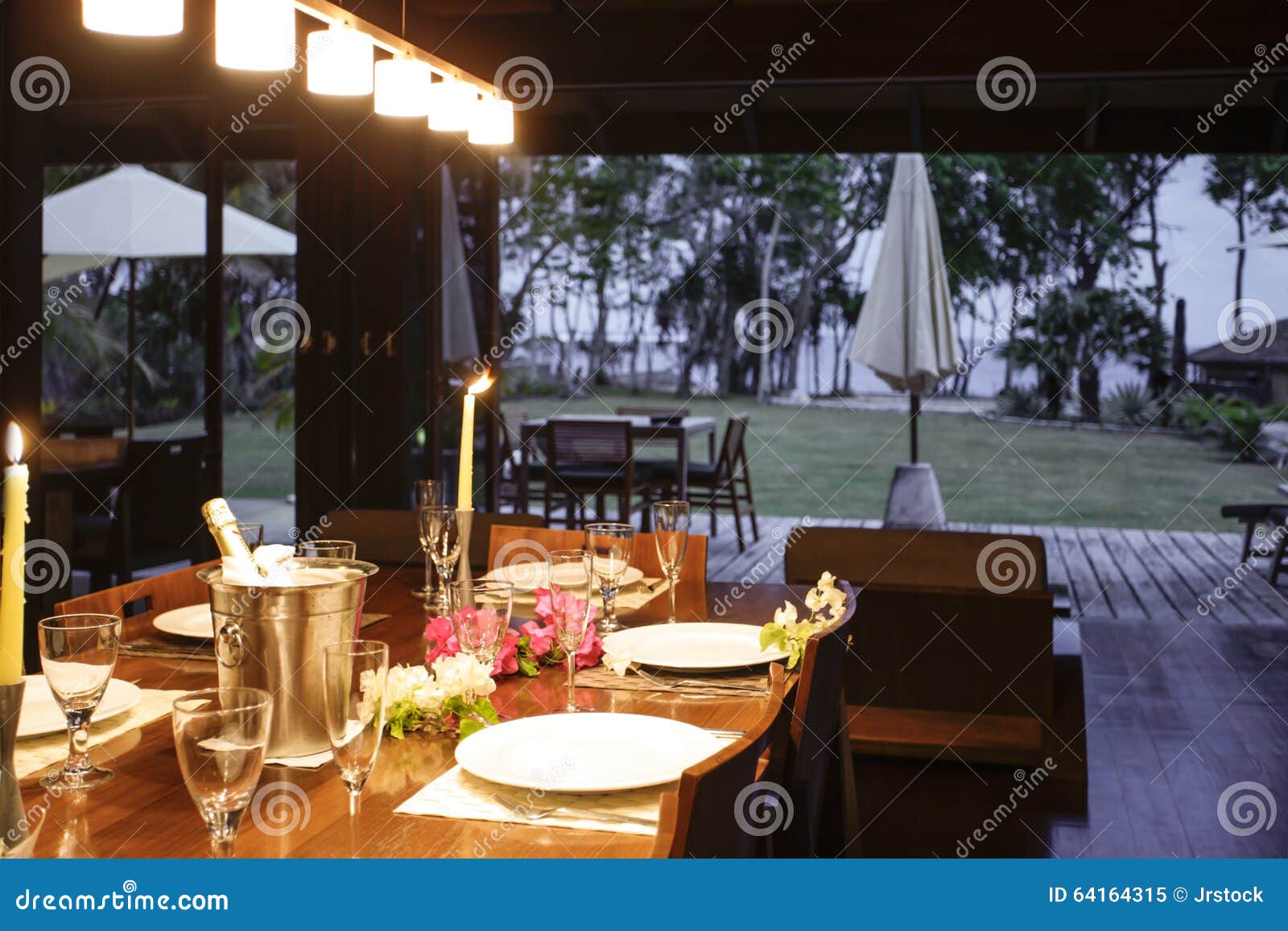 Table Set for Dinner in a Cozy Room Stock Image - Image of prepared ...