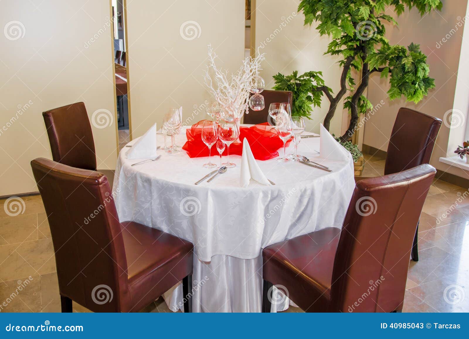 Table set for a dinner stock image. Image of chairs, party - 40985043
