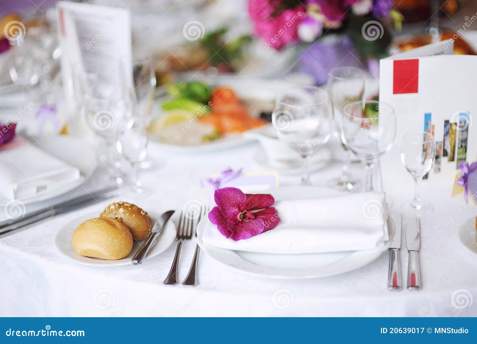 Table Set for an Event Party Stock Image - Image of celebrate, dishes ...