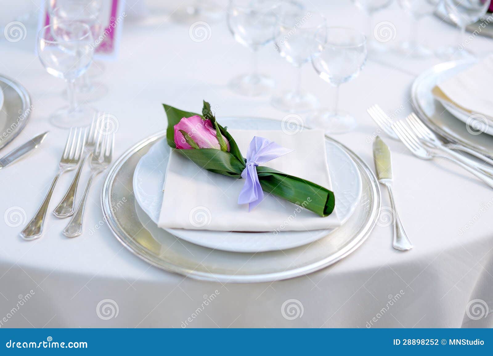 Table Set for an Event Party Stock Photo - Image of meal, crockery ...