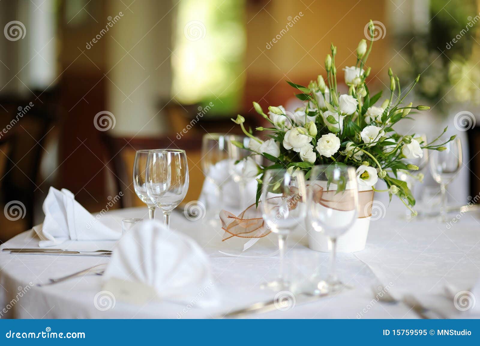Table Set for an Event Party or Wedding Stock Image - Image of meal ...