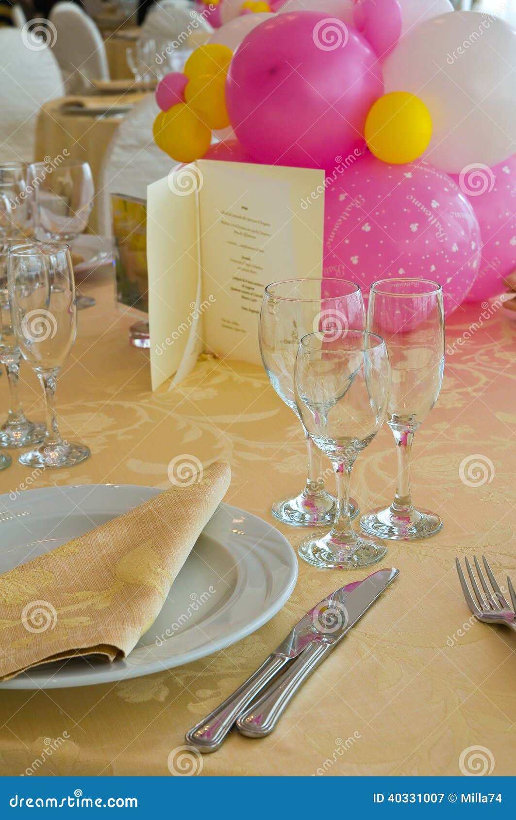 Table Set for an Event Party. Stock Image - Image of elegance, bridal ...