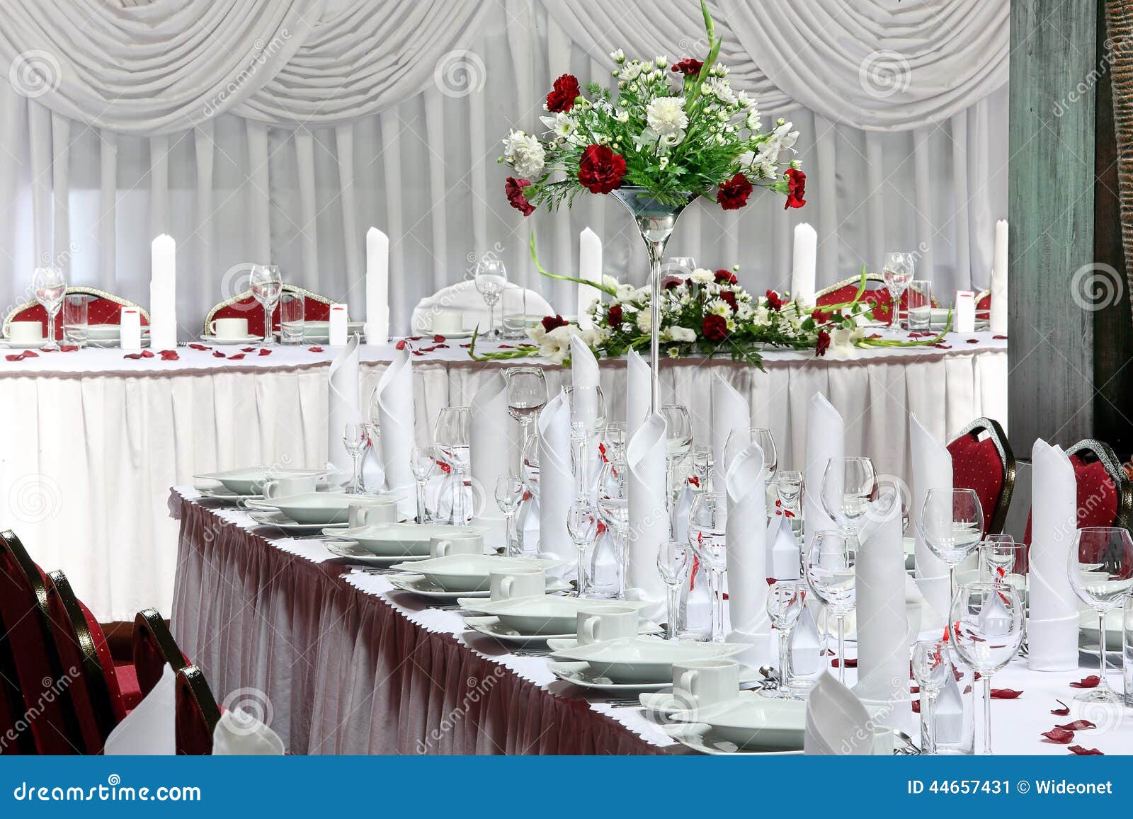 Table Set for Event Party or Wedding Reception Stock Image - Image of ...