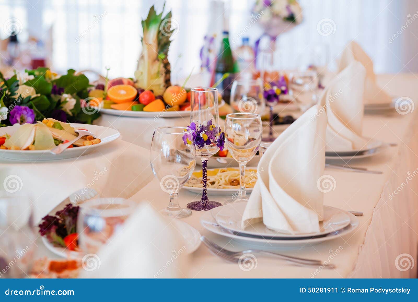 Table Set for an Event Party Stock Image - Image of clean, event: 50281911