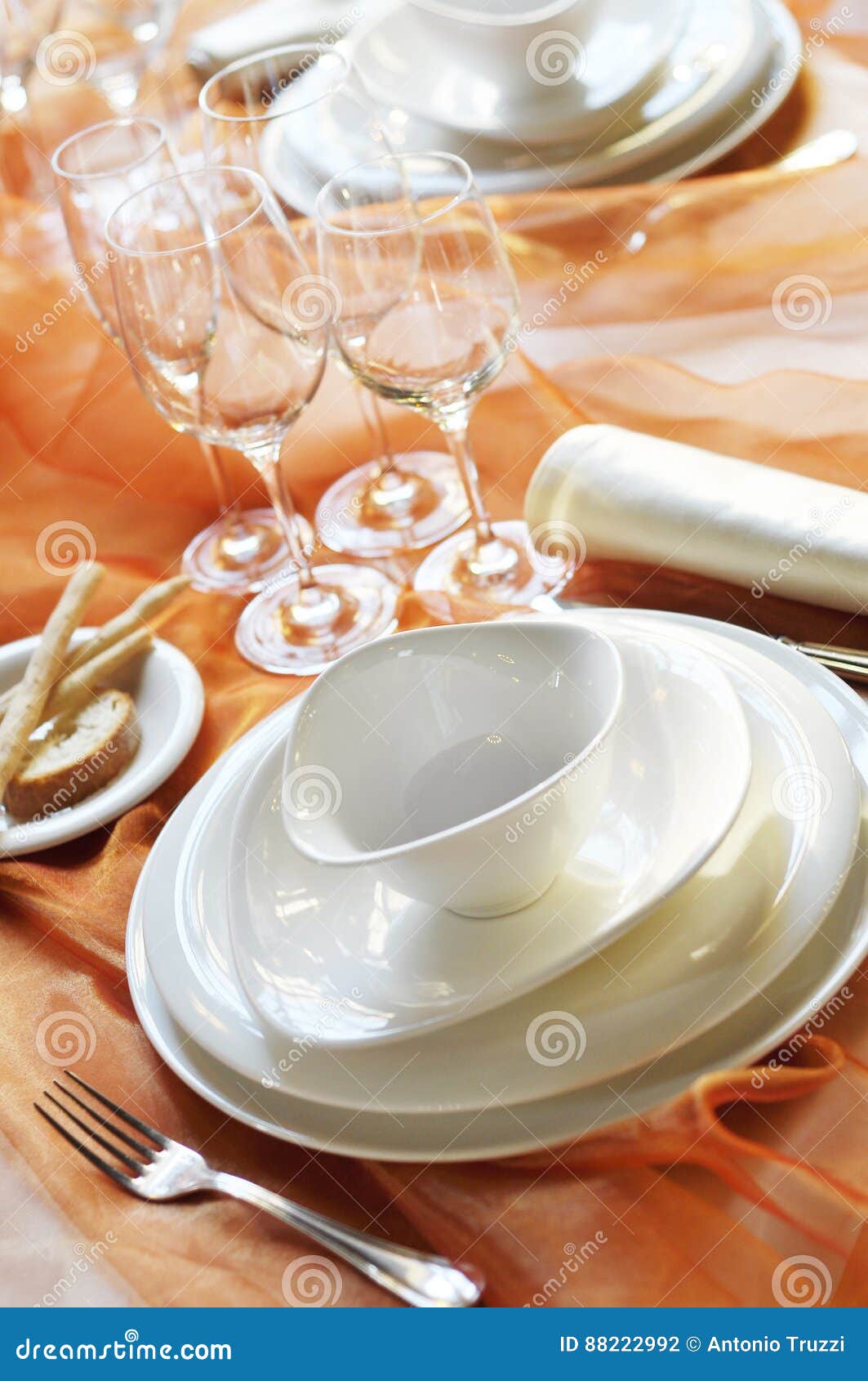 Table set for feast stock photo. Image of decorated, beautiful - 88222992