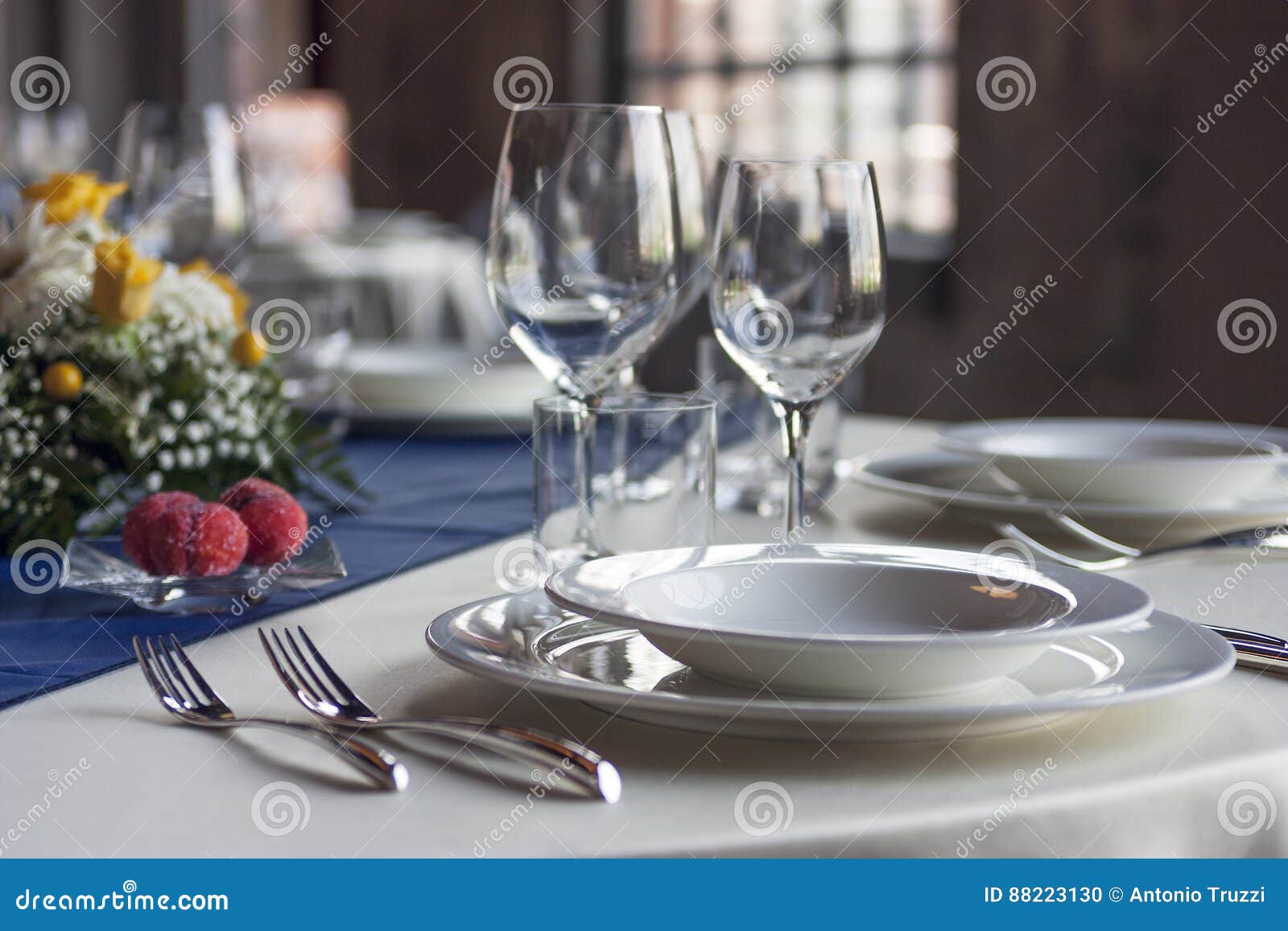 Table set for feast stock photo. Image of banquet, empty - 88223130