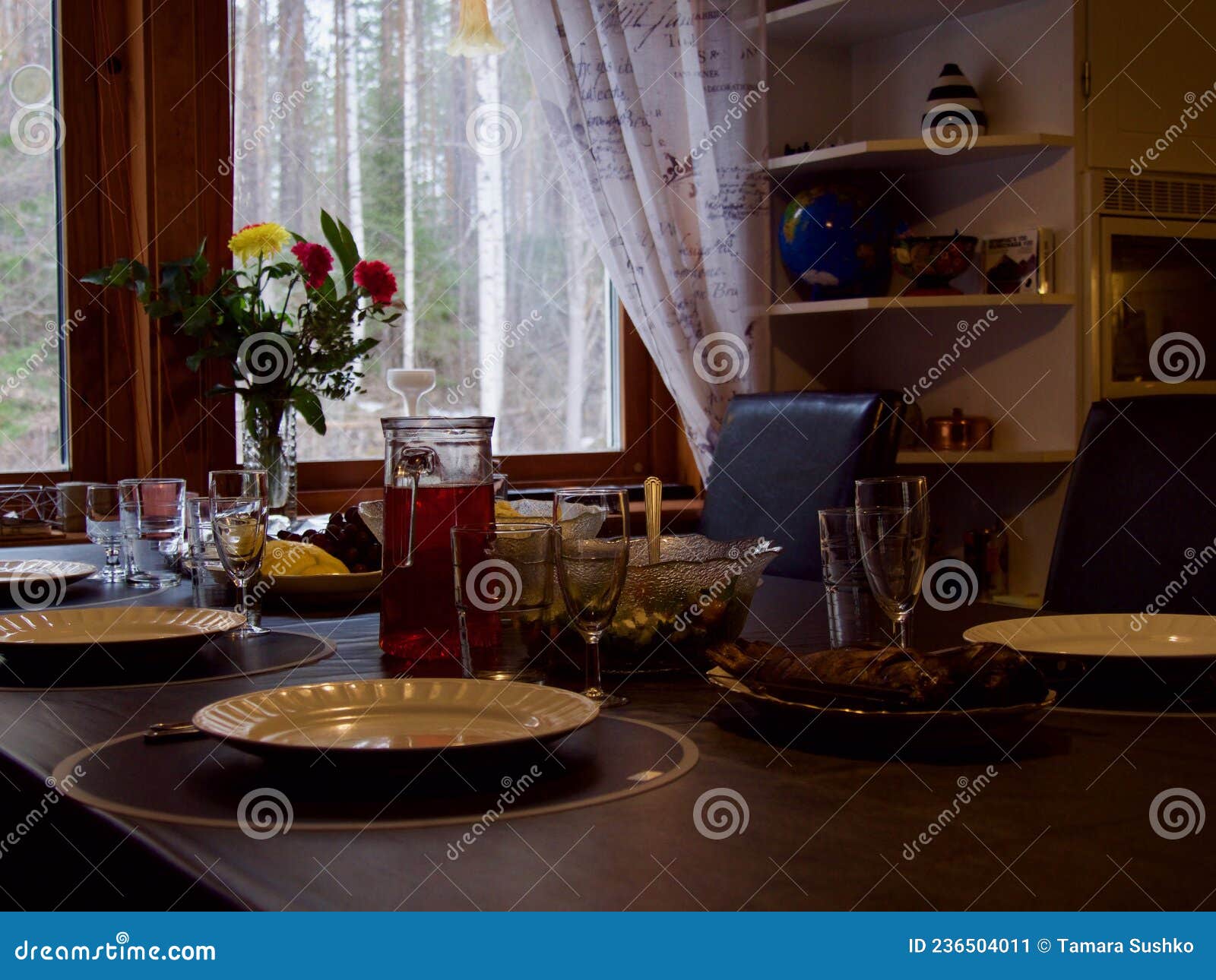 Table Set for Fine Dining with Cutlery Stock Image - Image of dinner ...