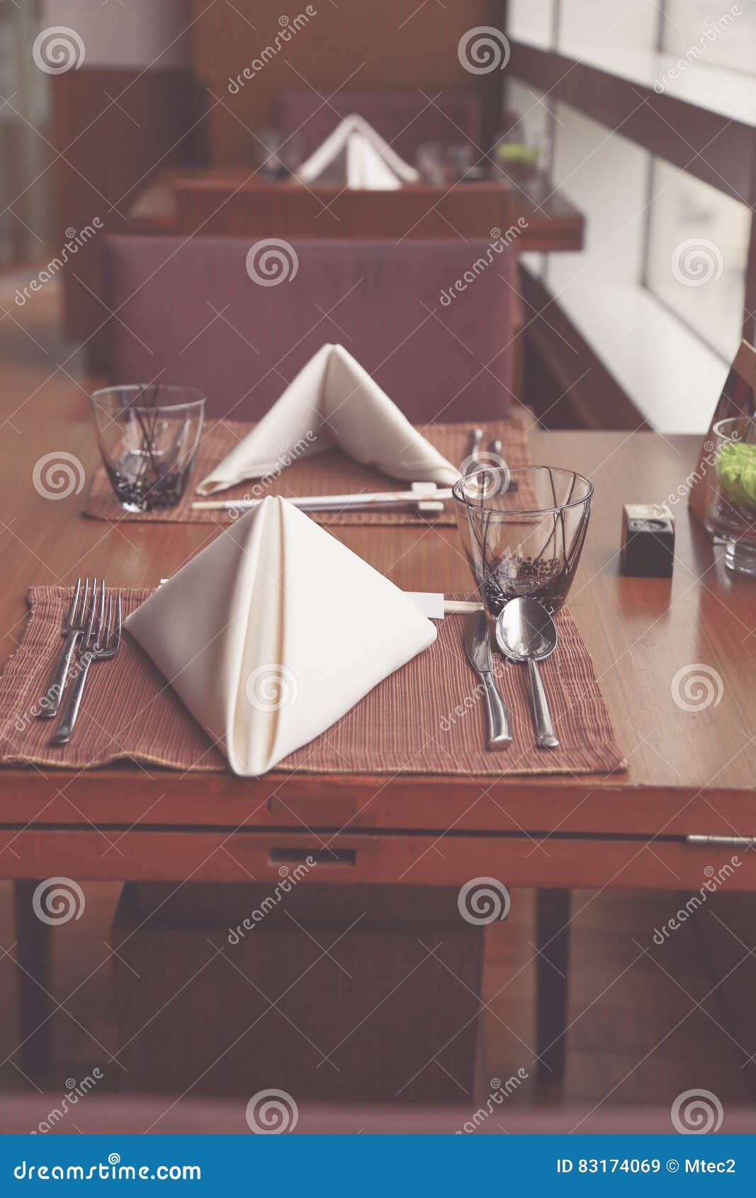 Table set for fine dining stock image. Image of detail - 83174069
