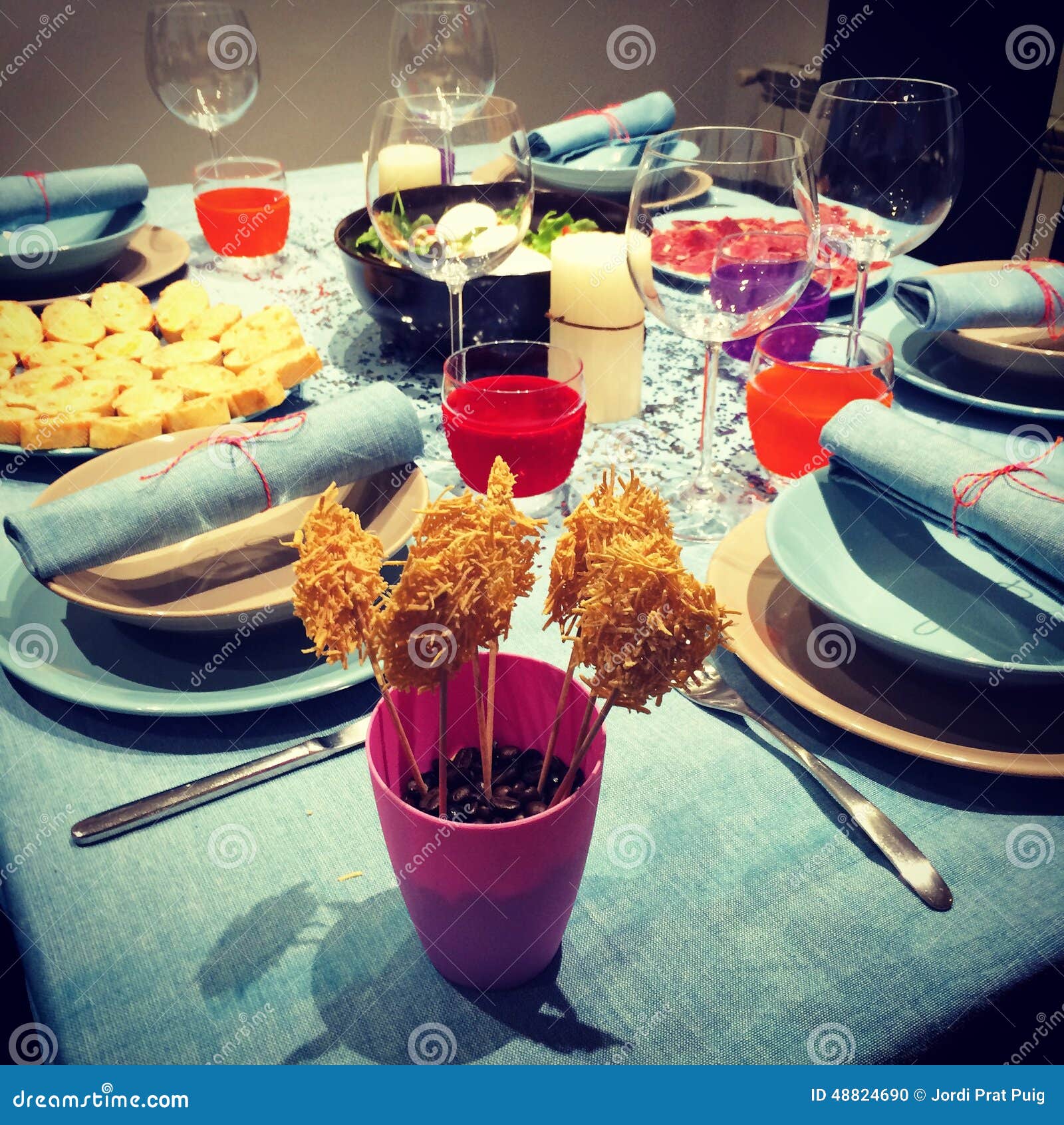 Table set full stock photo. Image of instagram, tablecloth - 48824690