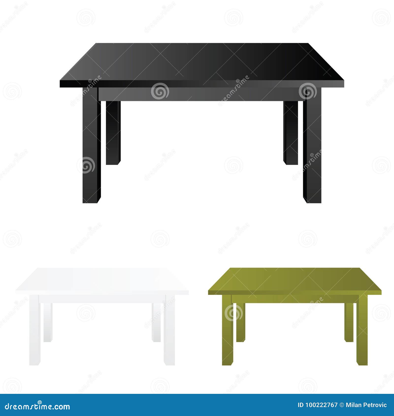 Table set illustration stock vector. Illustration of furniture - 100222767