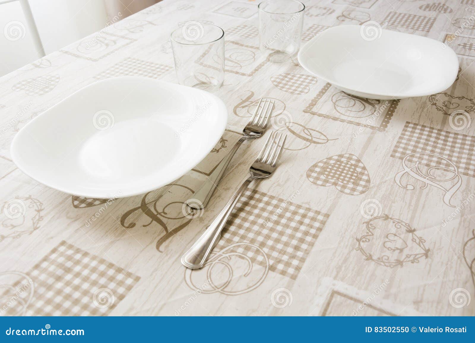 Table set for lunch stock photo. Image of flatware, equipment - 83502550