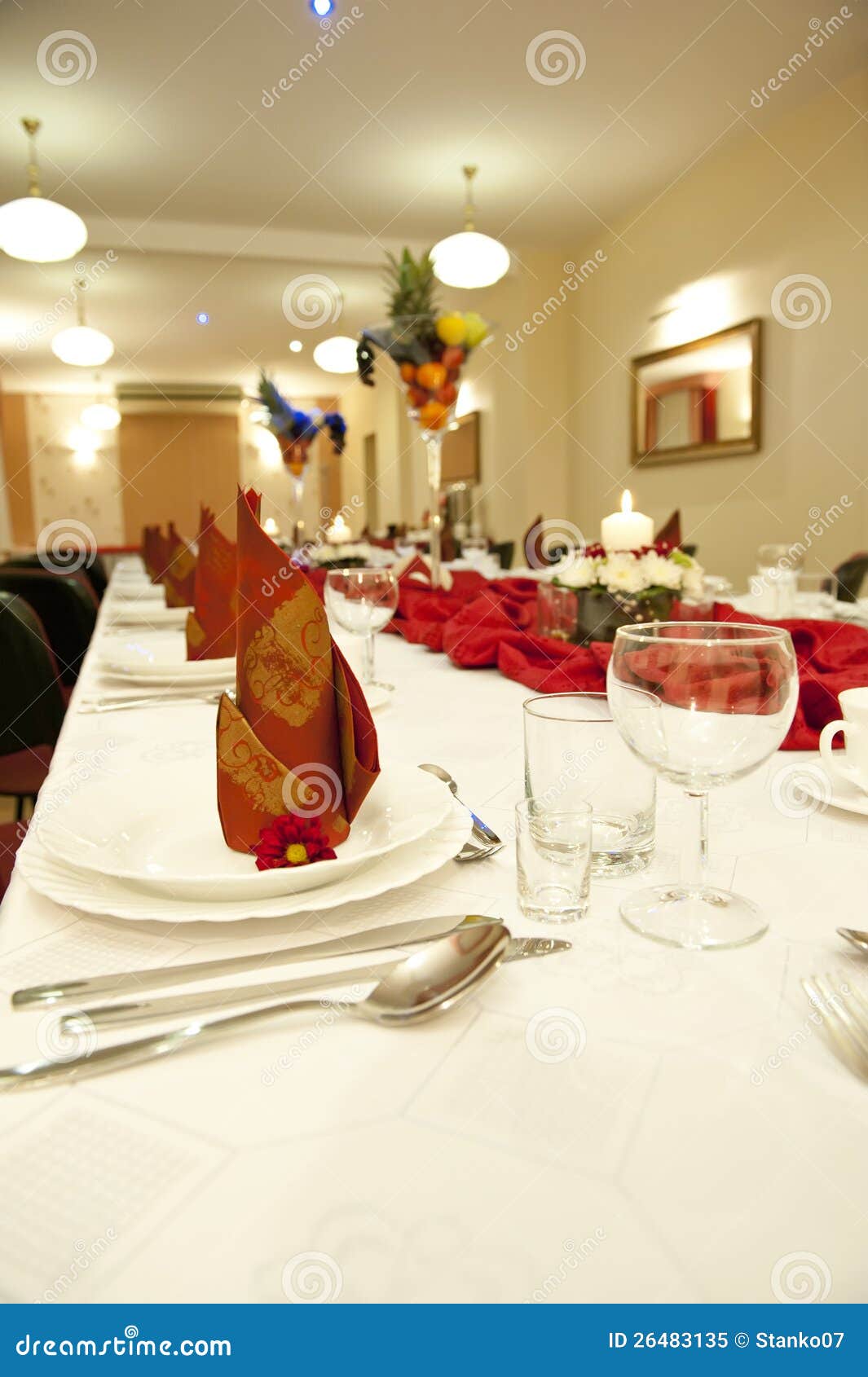 Table set for a party stock image. Image of arranging - 26483135