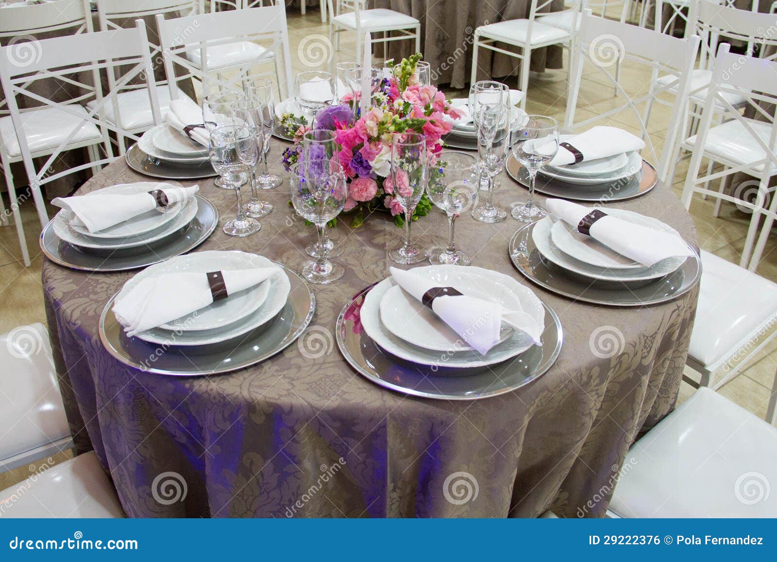 Elegant Table Set for Party Stock Photo - Image of interior, formal ...