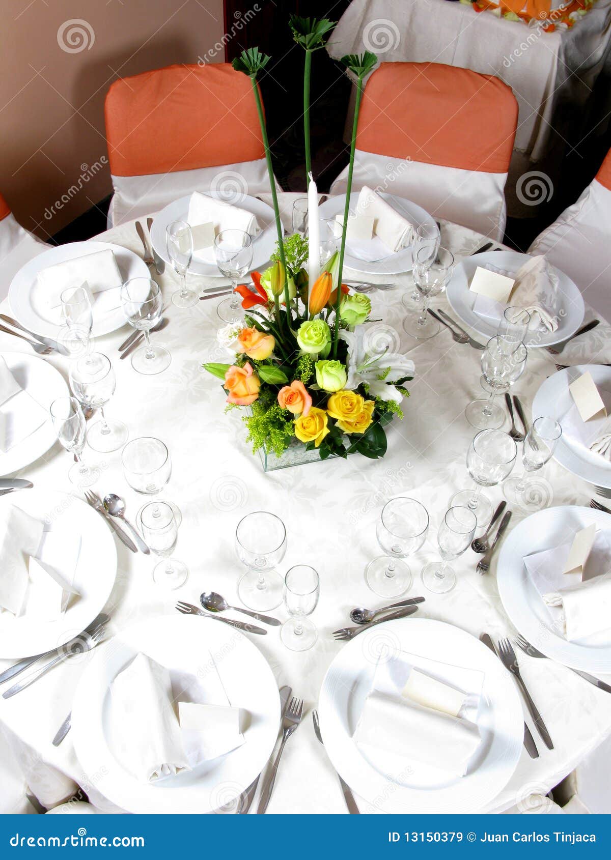 Table Set for a Party or Function Stock Image - Image of chair, dishes ...