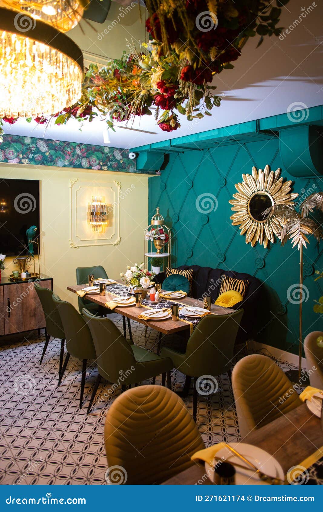 A Table Set in the Restaurant. Interior in the Restaurant Room Stock ...