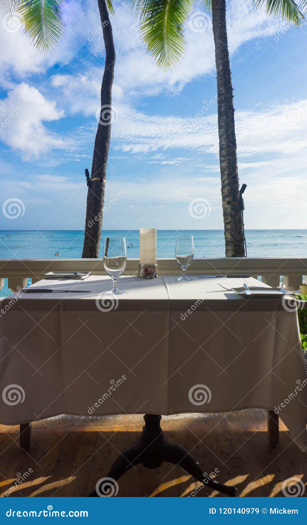 Romantic Table for Two Tropical Beach Stock Image - Image of caribbean ...