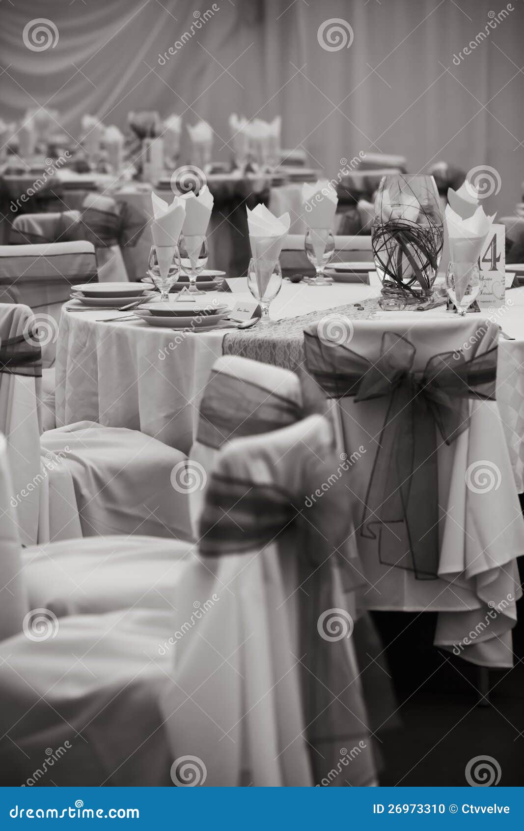 Table Set for a Wedding Dinner Stock Photo - Image of chairs, fancy ...