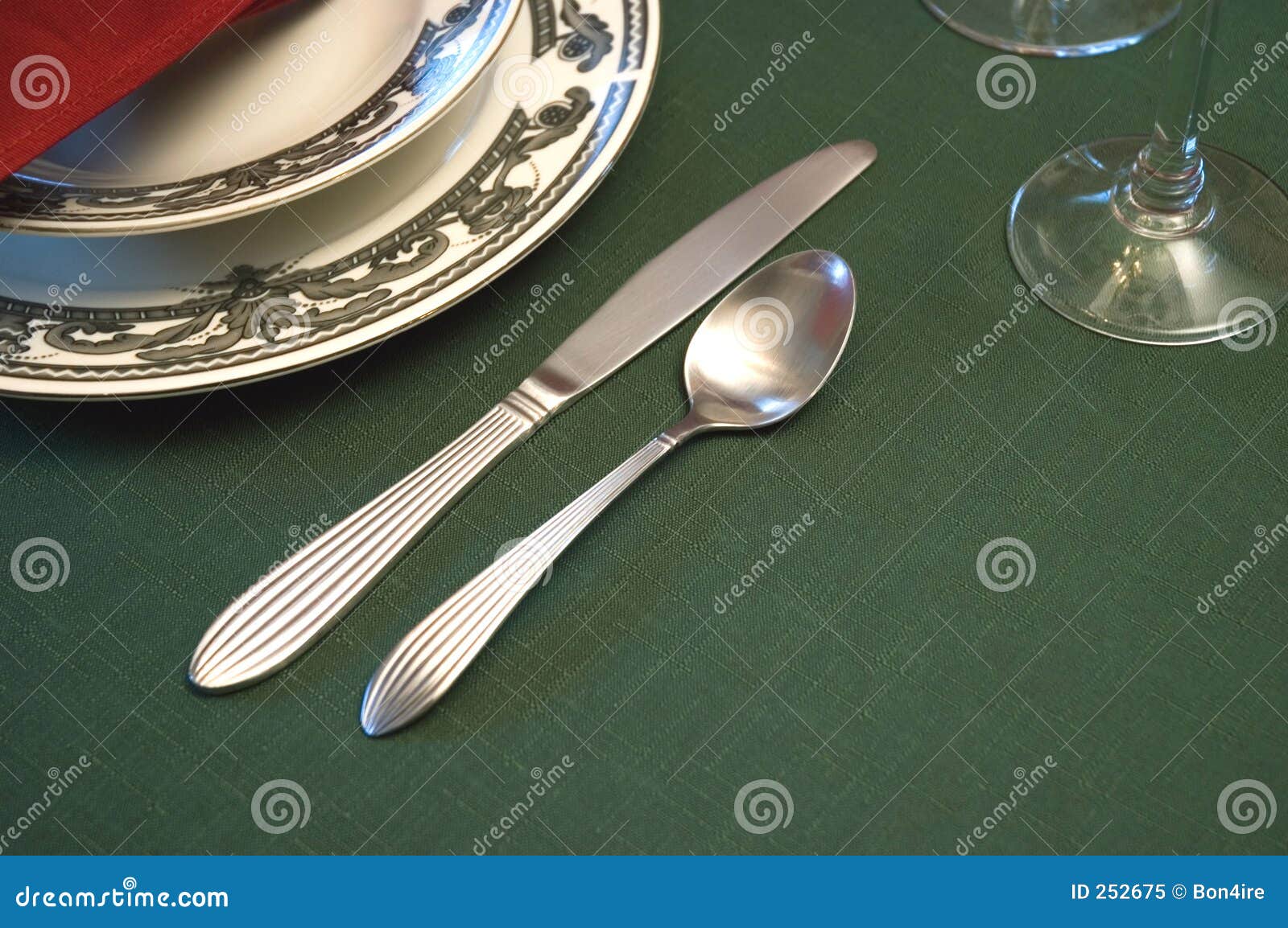 Table Setting stock image. Image of eating, plates, silverware - 252675