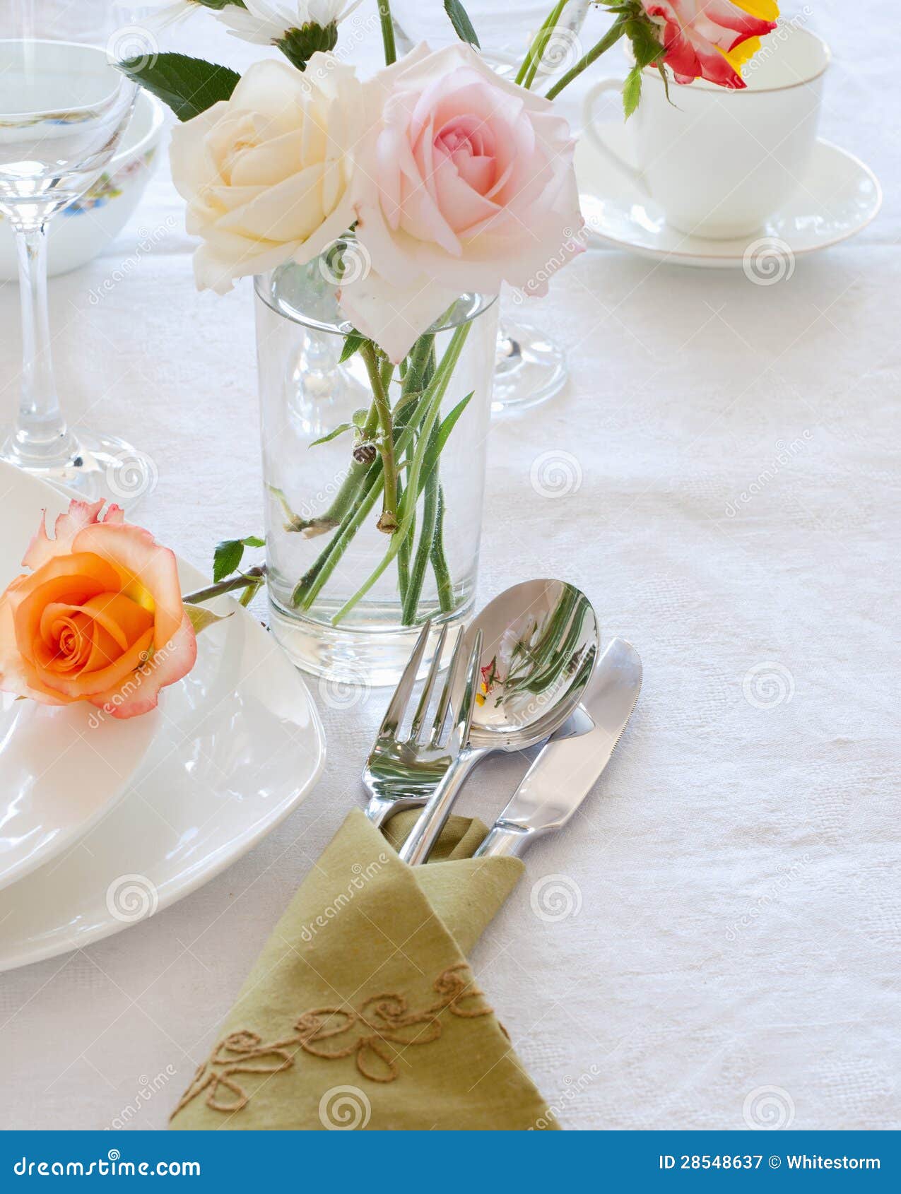 Table setting stock image. Image of food, dining, dishware - 28548637