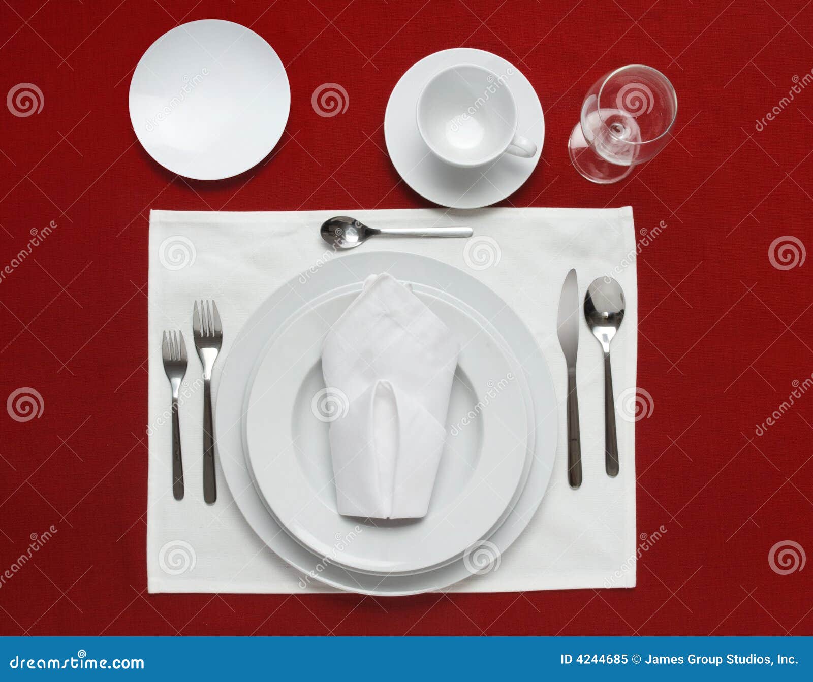 Table Setting stock image. Image of linen, coffee, supper - 4244685