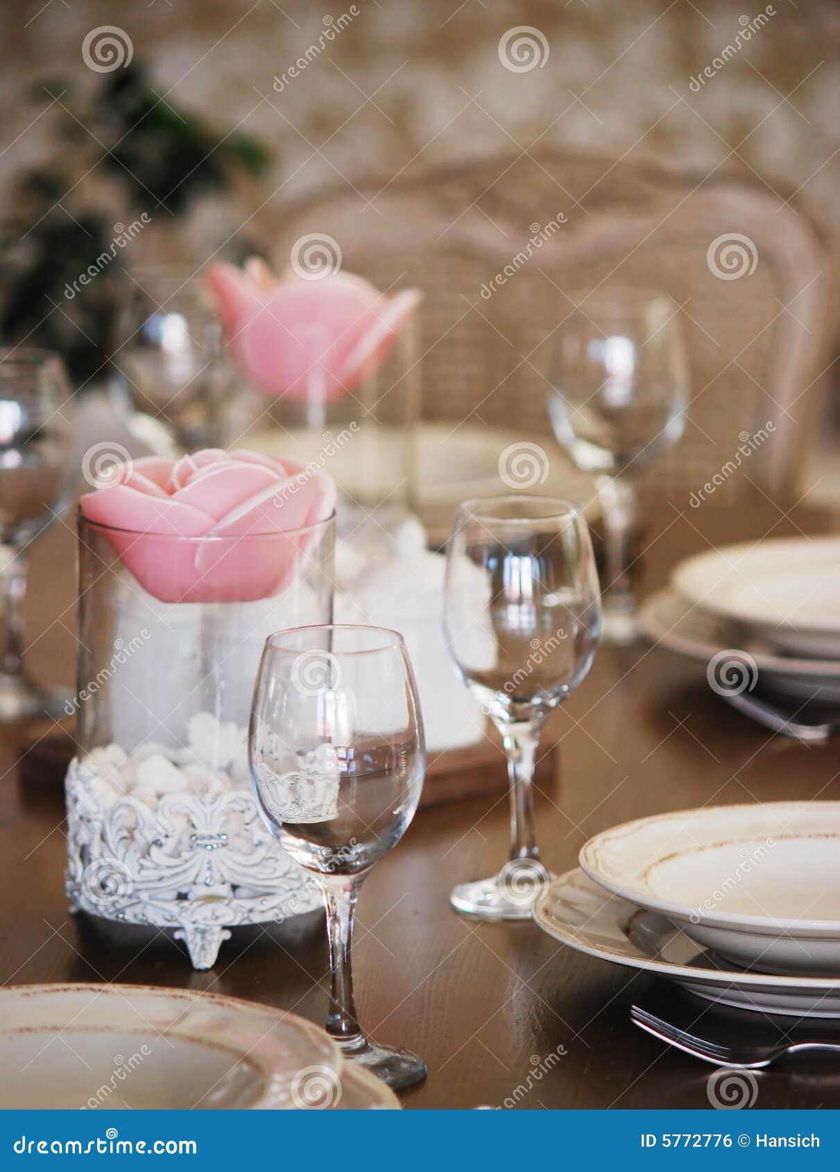 Table setting stock photo. Image of event, caterer, decoration - 5772776