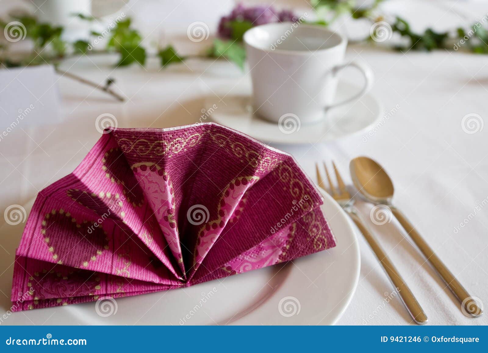 Table Setting stock photo. Image of dining, anniversary - 9421246