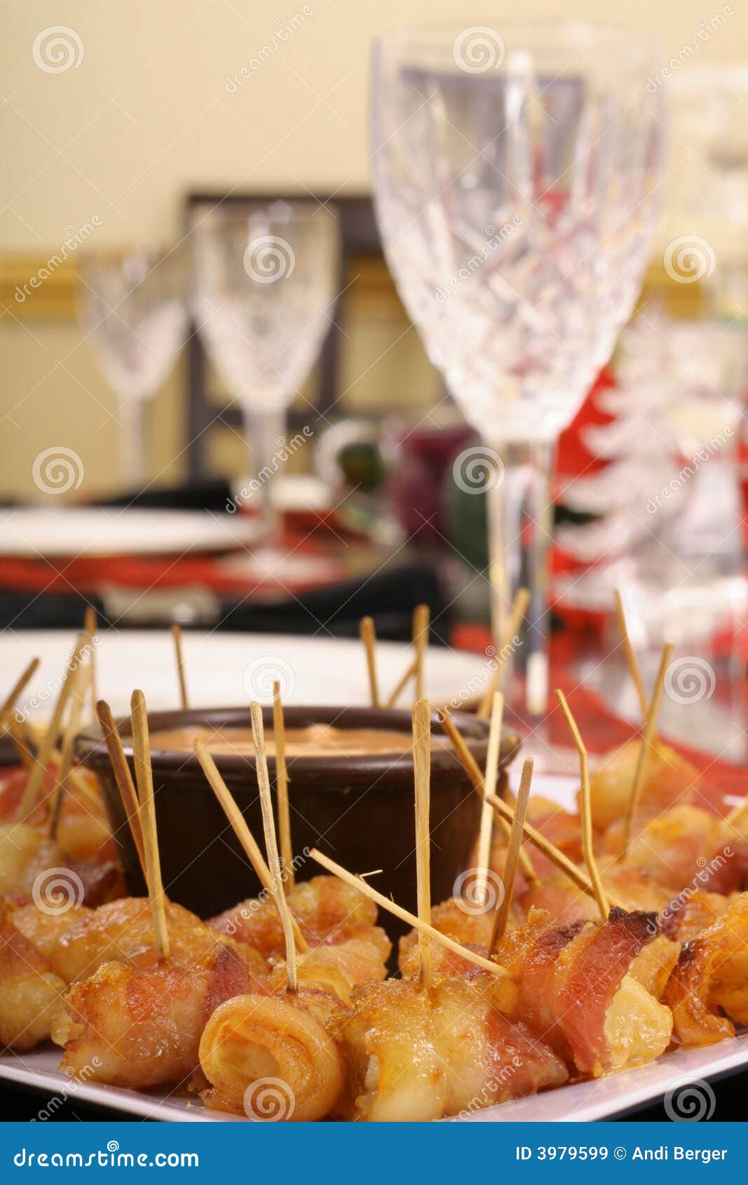 Table Setting with Appetizers Stock Image - Image of finger, healthy ...
