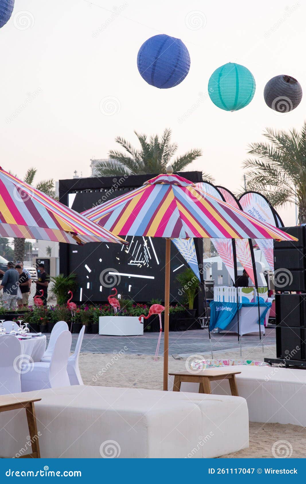 Table Setting on Beach at Sunset Editorial Photography - Image of ...