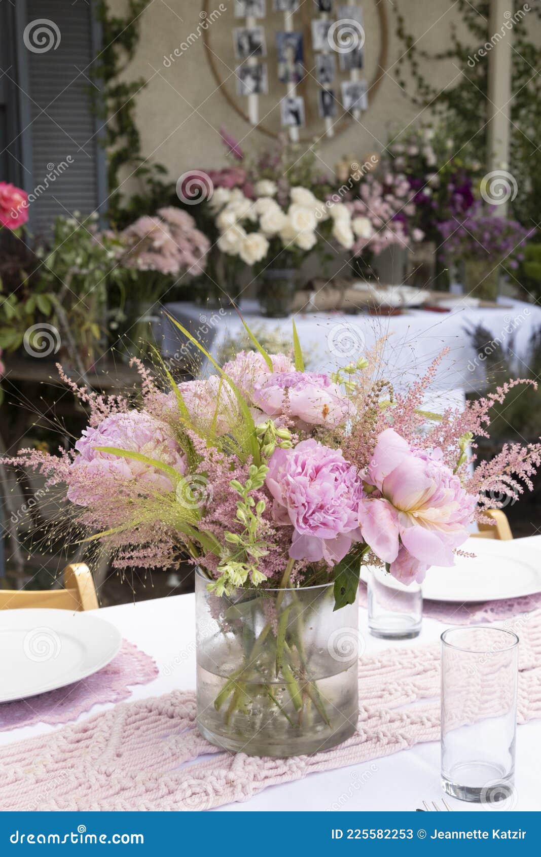 Table Setting at a Bridal Wedding Shower Stock Image - Image of ...