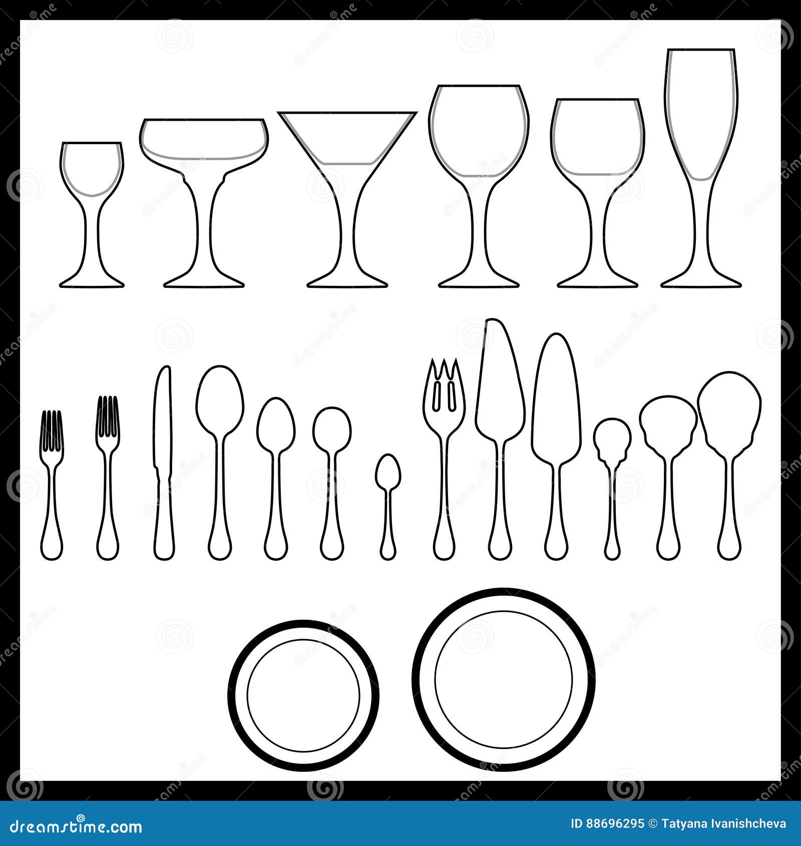 For table setting stock vector. Illustration of setting - 88696295
