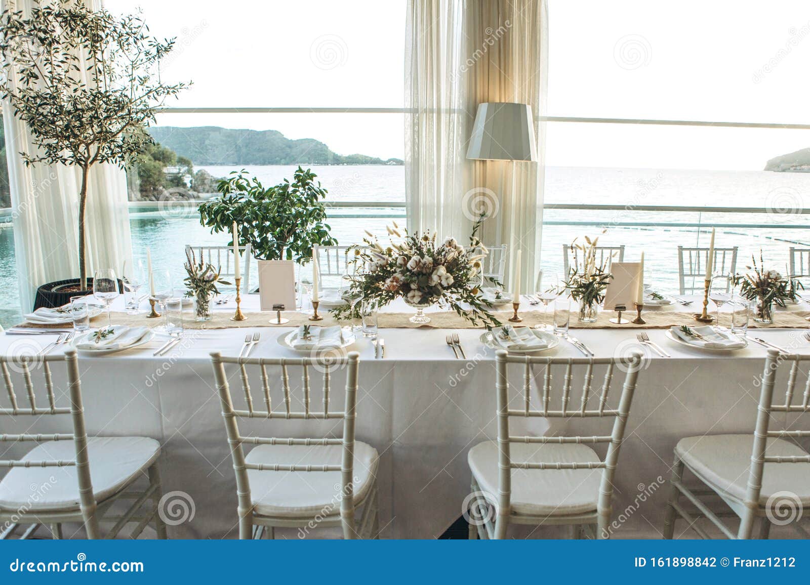 Table Setting and Decoration Stock Photo - Image of chair, dinnerware ...