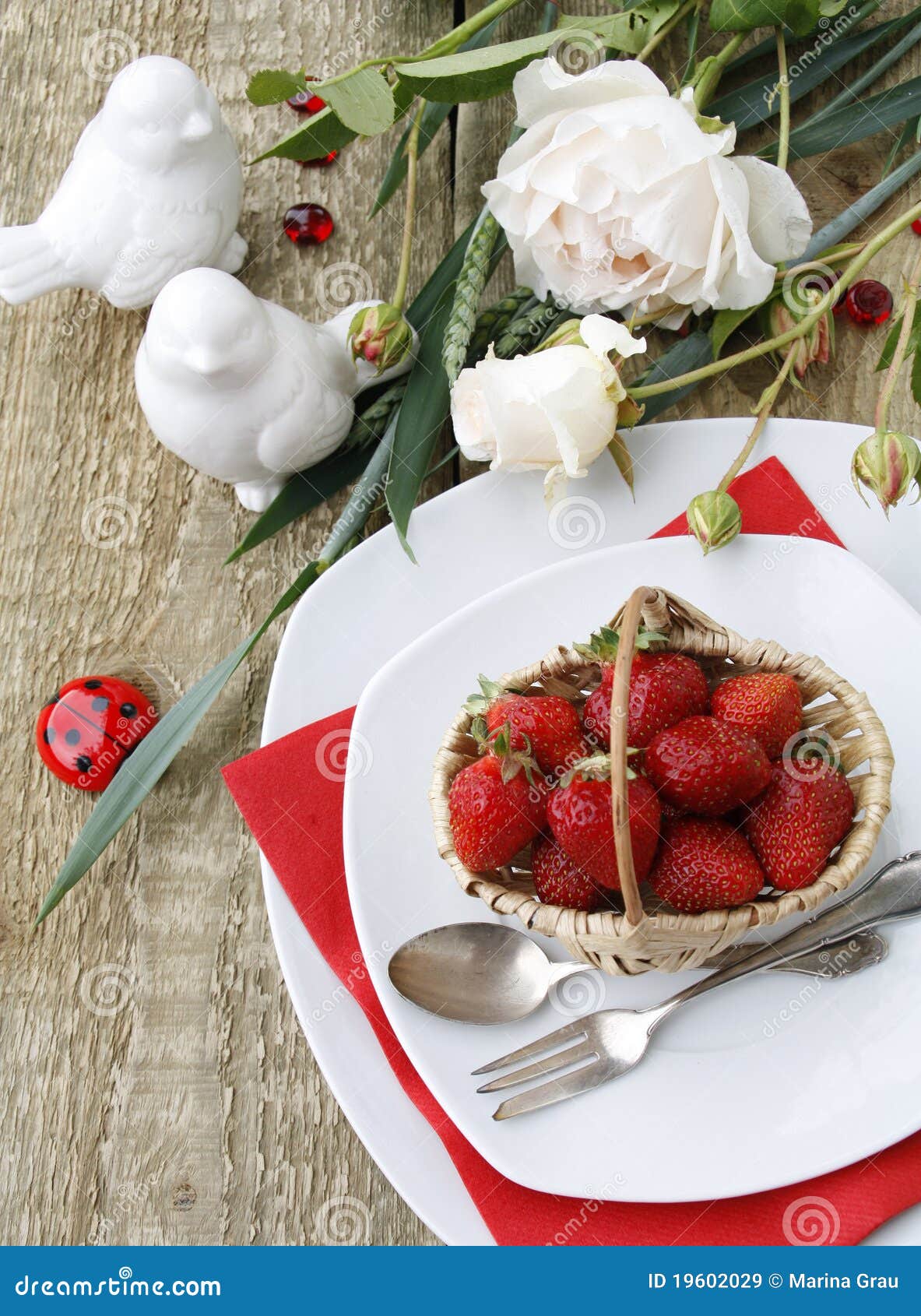 Table setting for dessert stock image. Image of dinner - 19602029