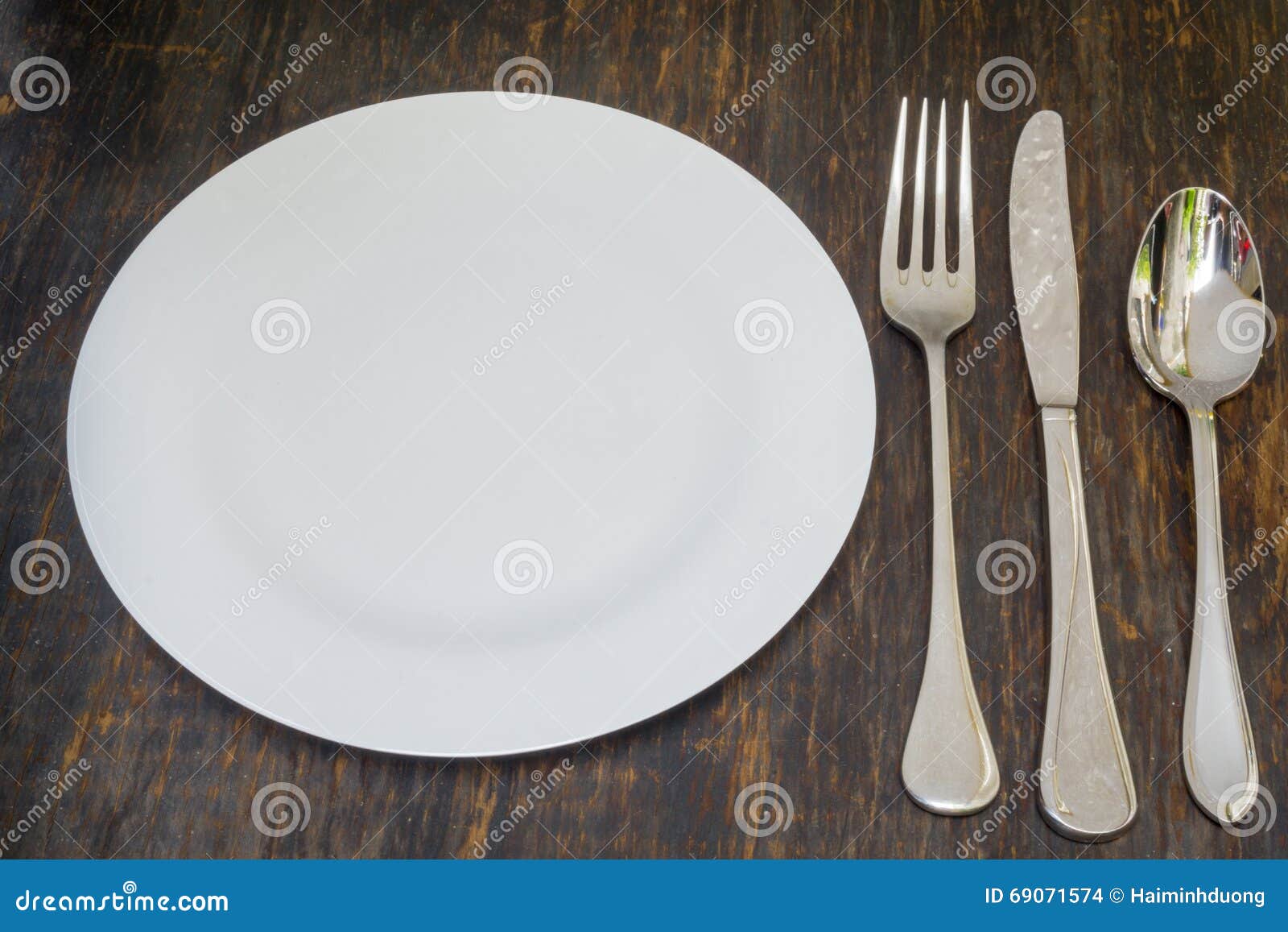 Table Setting. Dinner Plate, Fork, Spoon and Knife Stock Photo - Image ... Table Setting. Dinner Plate, Fork, Spoon and Knife Stock Photo - Image ...