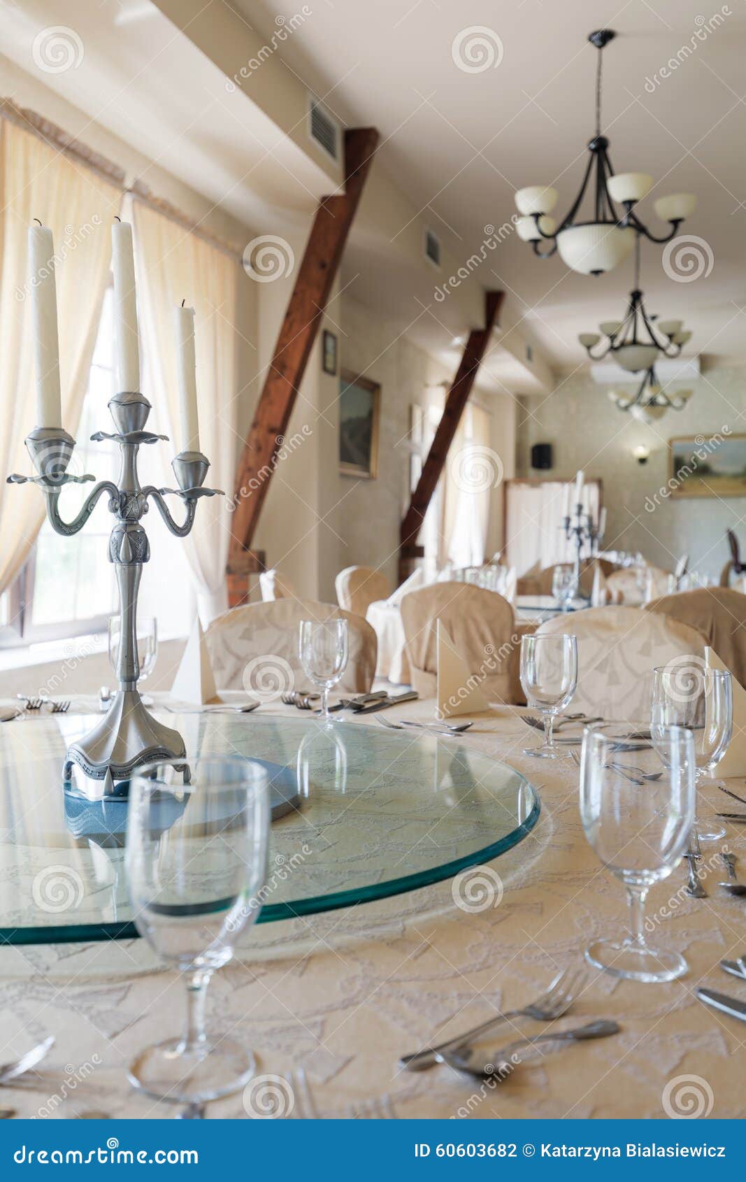Table Setting in Elgant Hotel Stock Photo - Image of luxurious ...