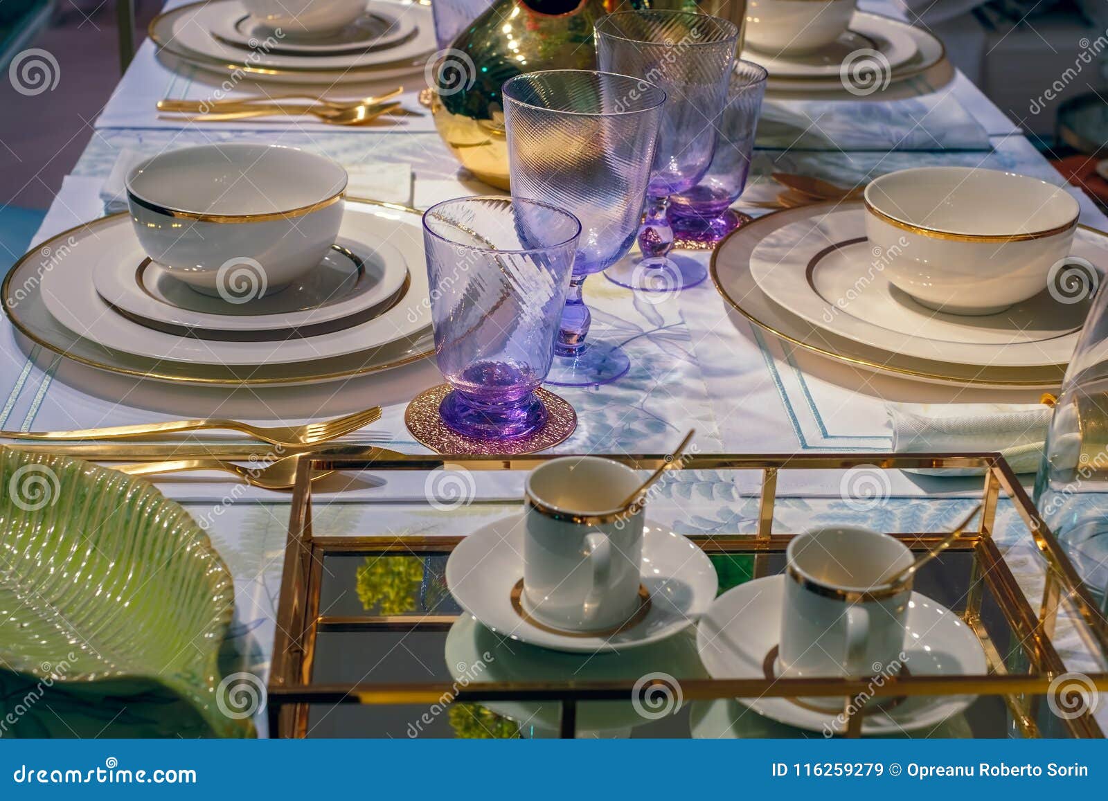 Table Setting at Festive Reception Stock Image - Image of holiday ...