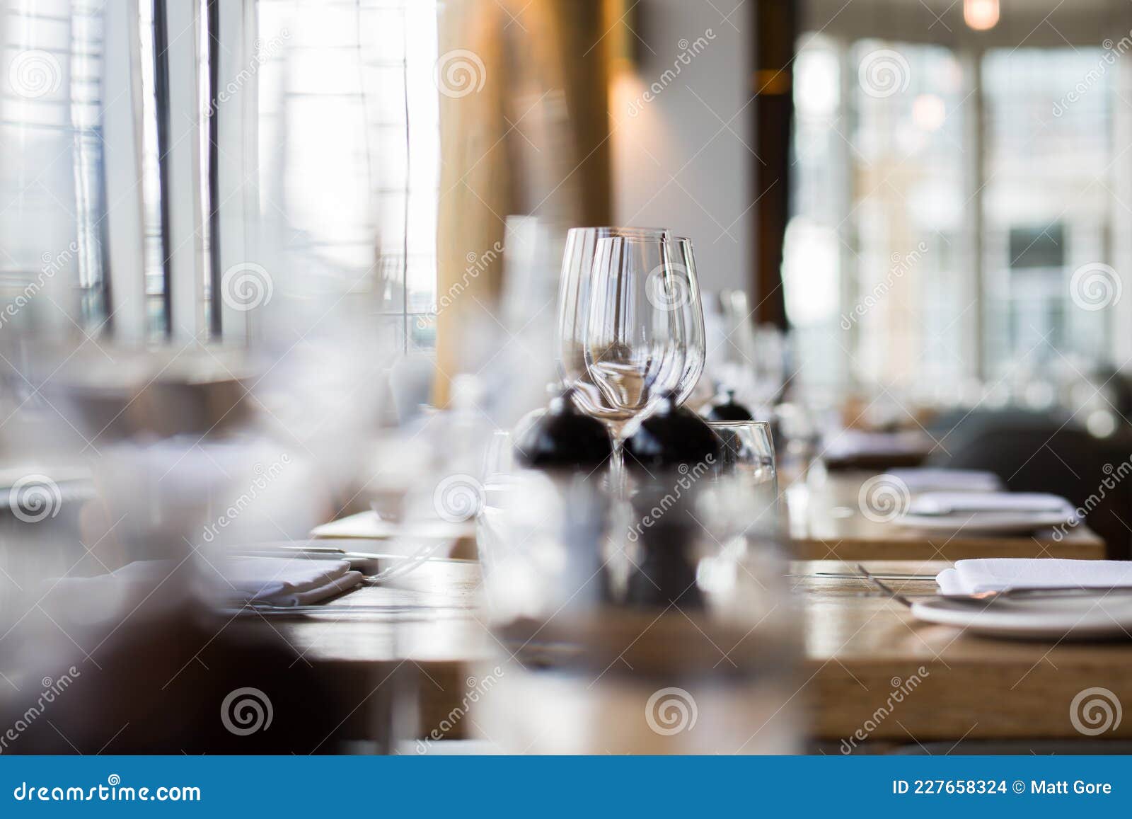 Table Setting in a Fine Dining Restaurant Stock Photo - Image of ...