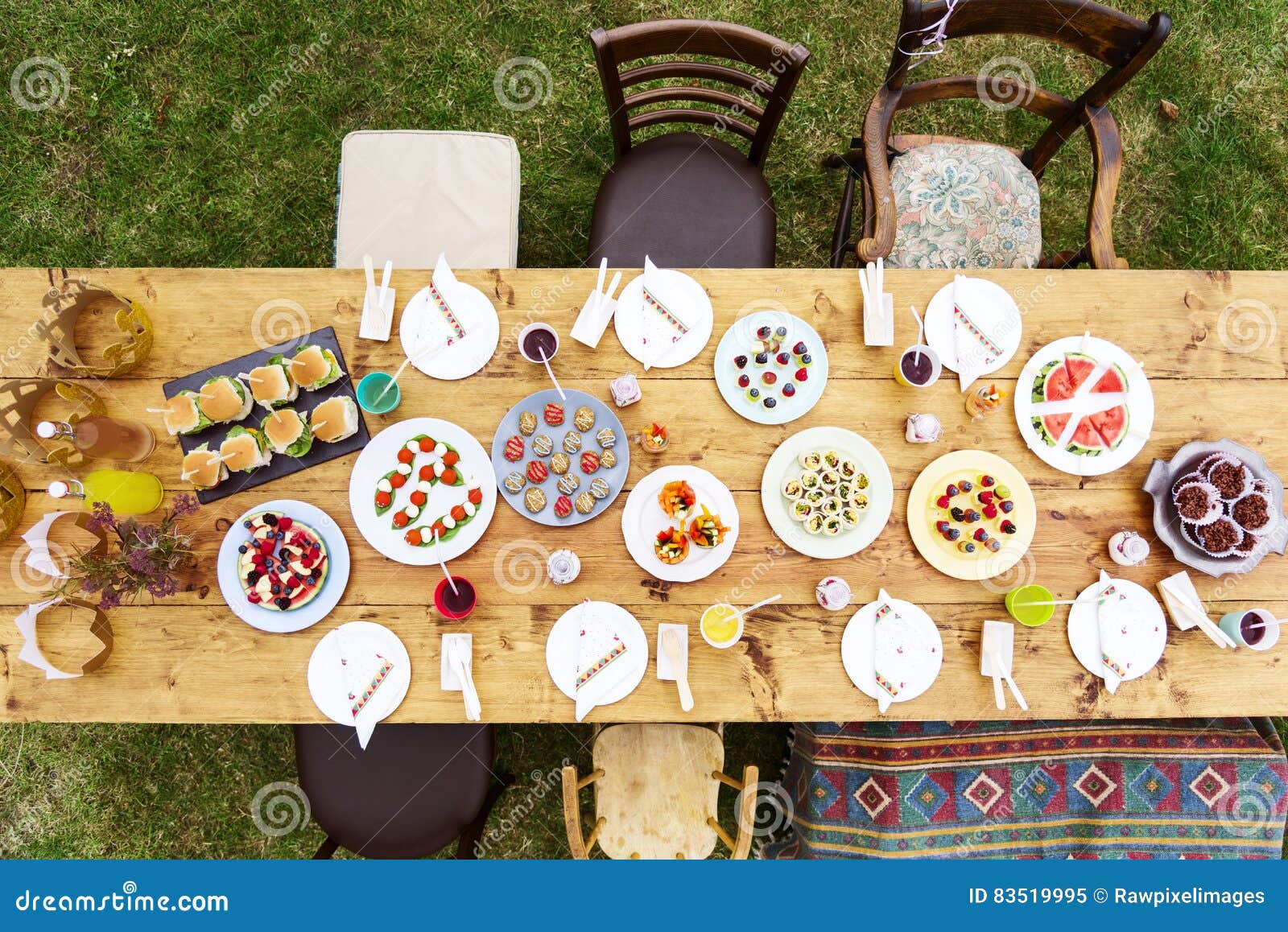 Table Setting Food Celebration Party Concept Stock Image - Image of ...