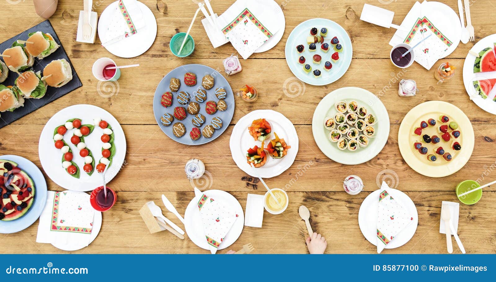 Table Setting Food Celebration Party Concept Stock Photo - Image of ...