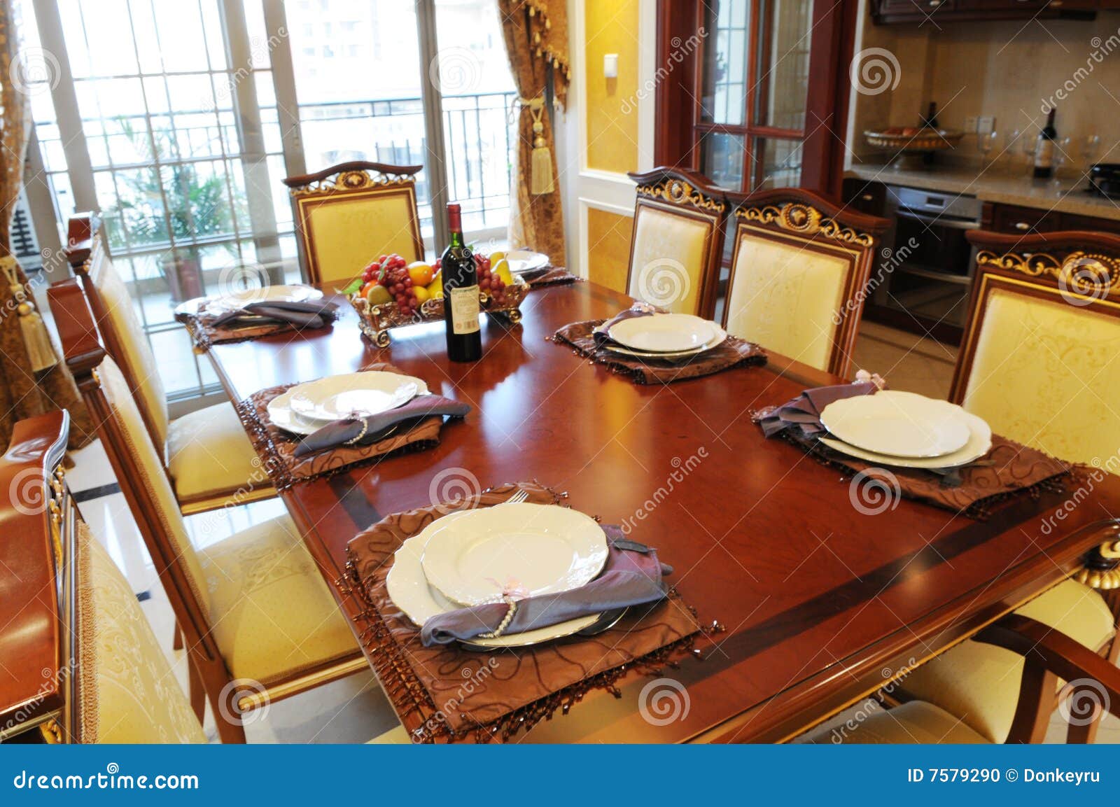 The table setting at home stock photo. Image of kitchen - 7579290