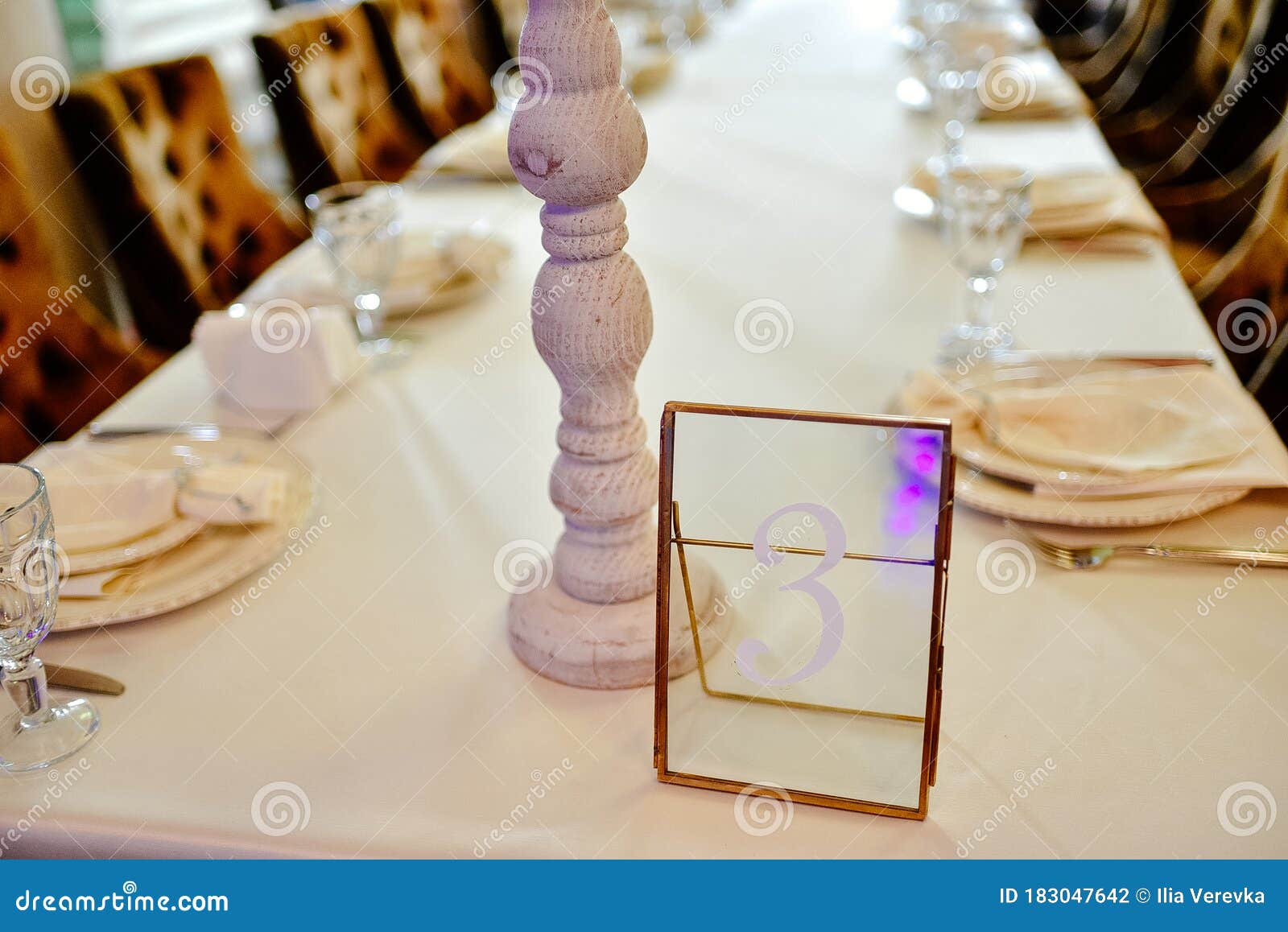 Wedding table number stock photo. Image of beautiful - 183047642