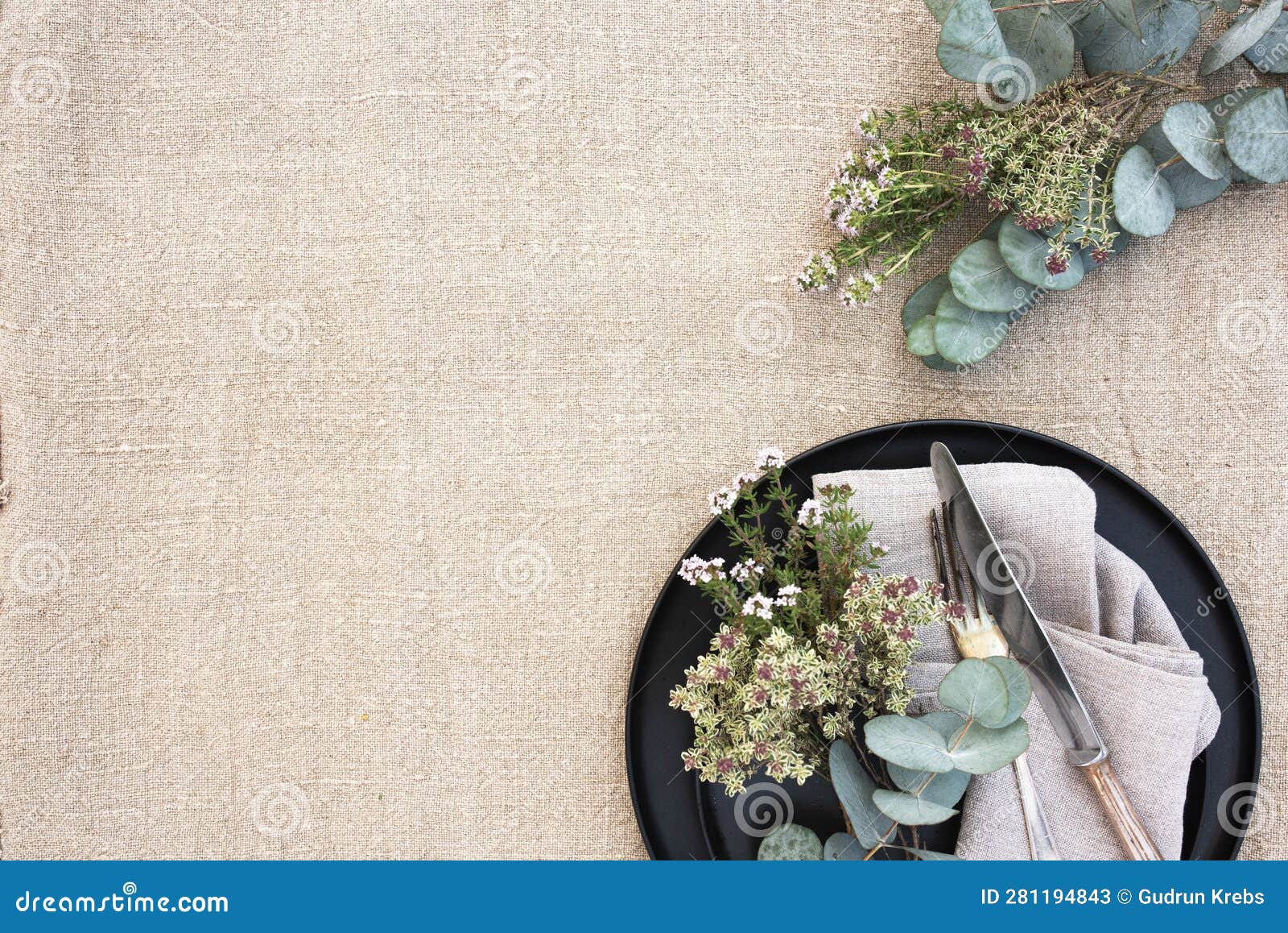 Table Setting in Mediterranean Boho Style Stock Image - Image of menu ...