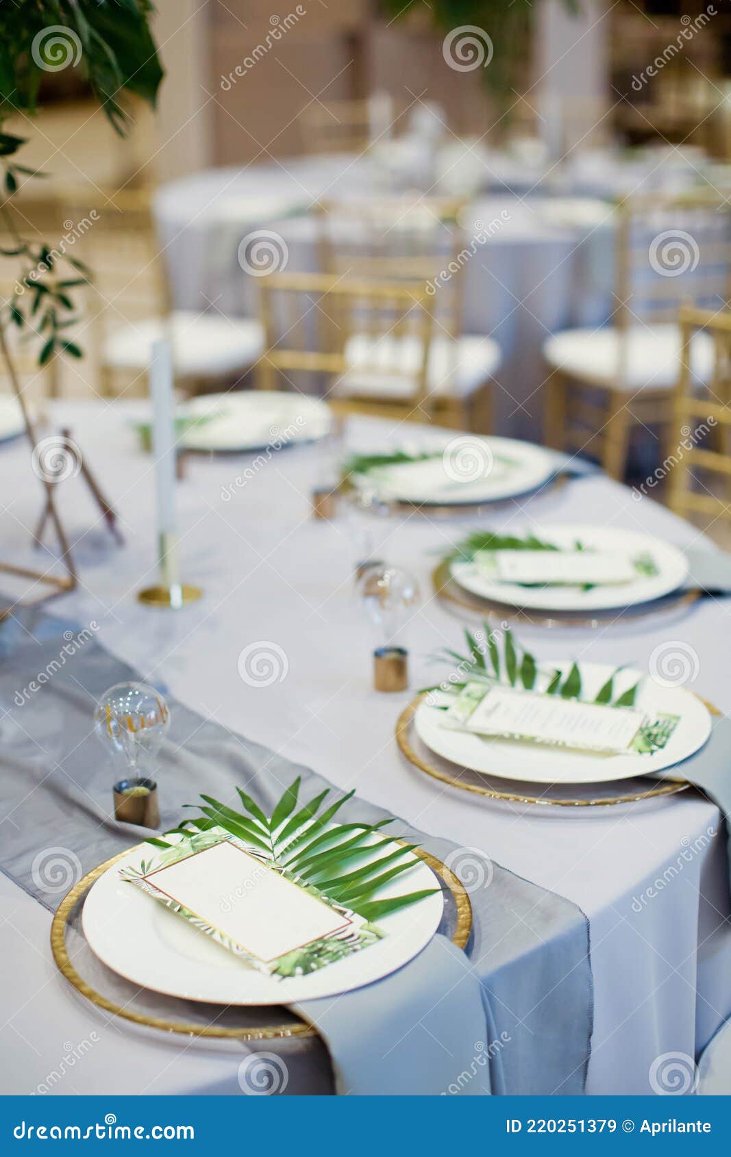 Table Setting with Mockup Menu Card Stock Image - Image of candle, bali ...