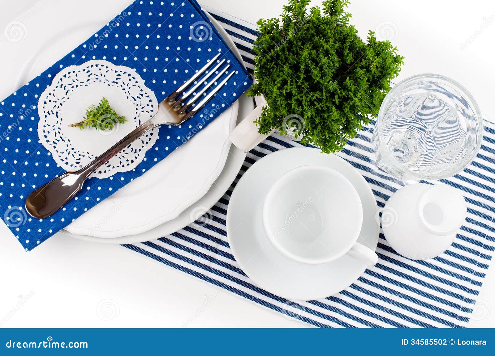 Table Setting in Navy Blue Tones Stock Photo - Image of celebration ...