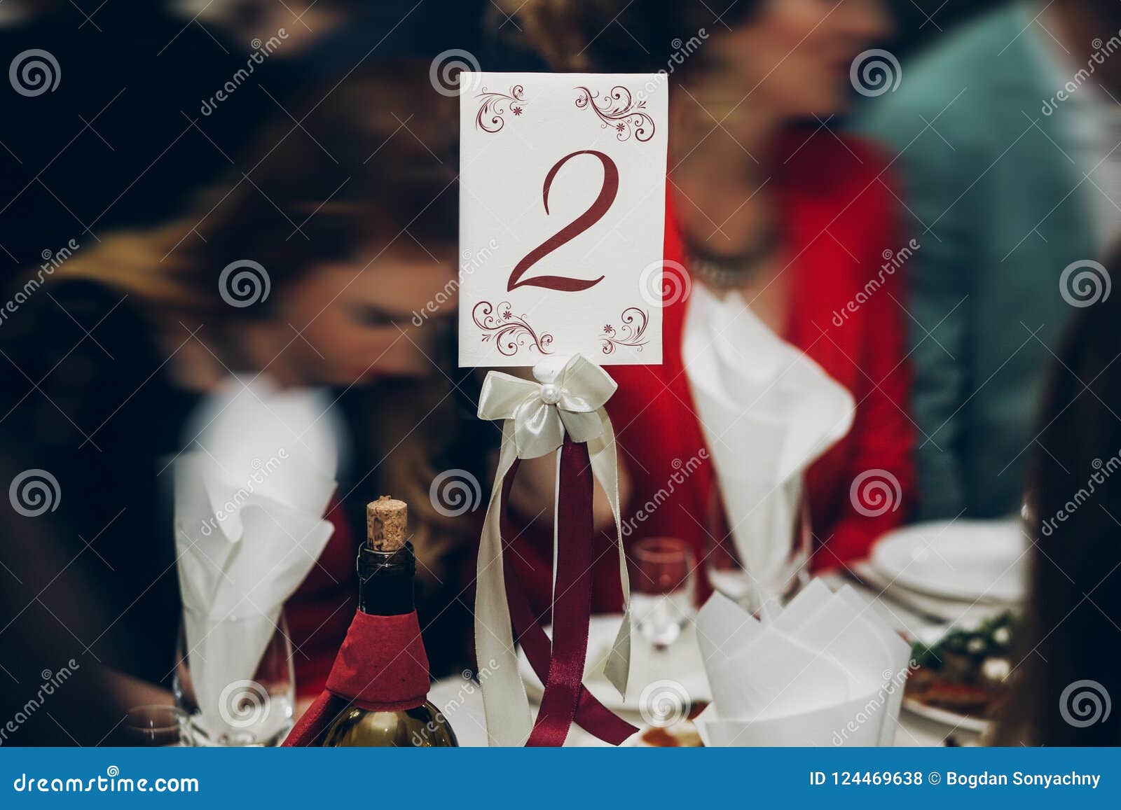 Table Setting Number Two at Wedding Reception, Catering in Restaurant ...