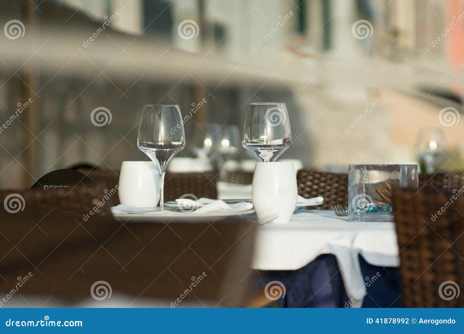 Table Setting Prepared for Lunch Stock Photo - Image of easy, season ...